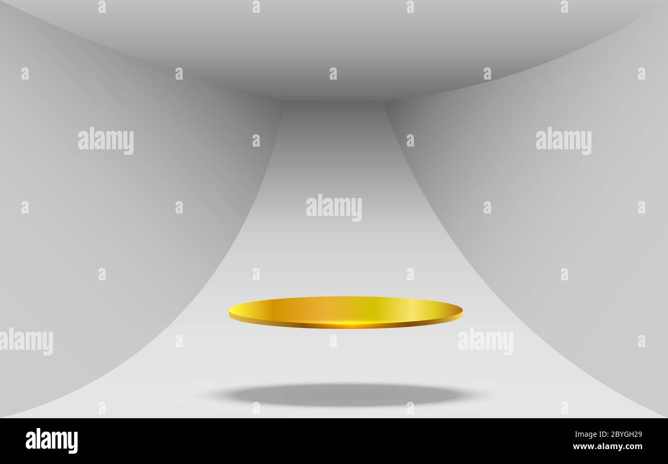 Christmas isolated podium golden Stock Vector Images - Alamy