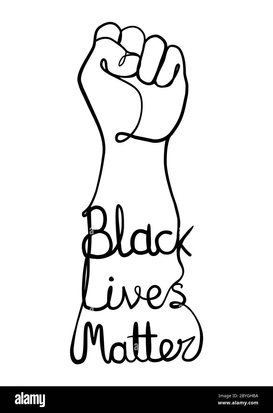Black lives matter drawing Cut Out Stock Images & Pictures - Alamy