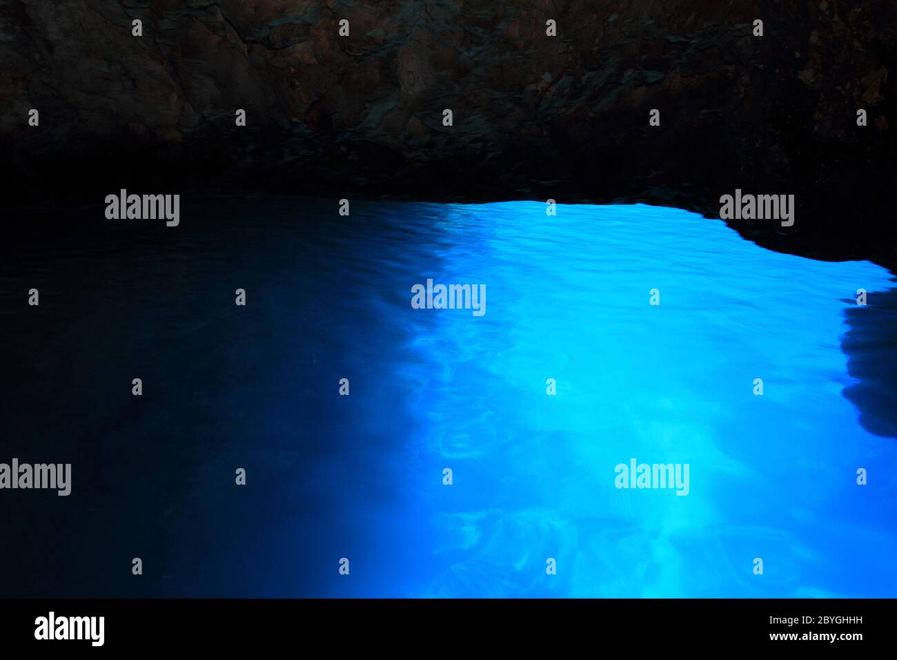 Blue lagoon on vis island (Croatia Stock Photo - Alamy