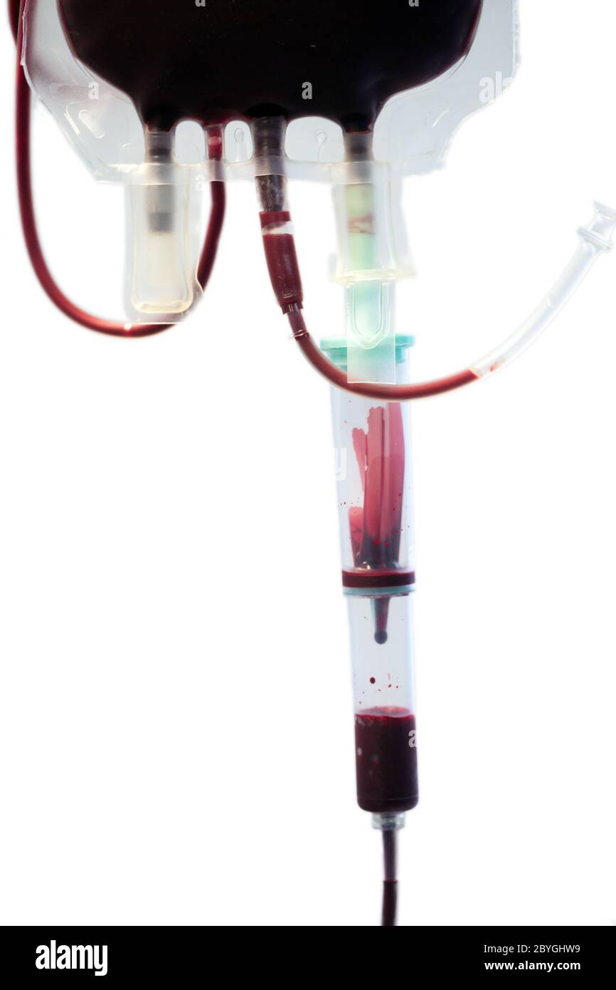 blood bag for infusion Stock Photo - Alamy
