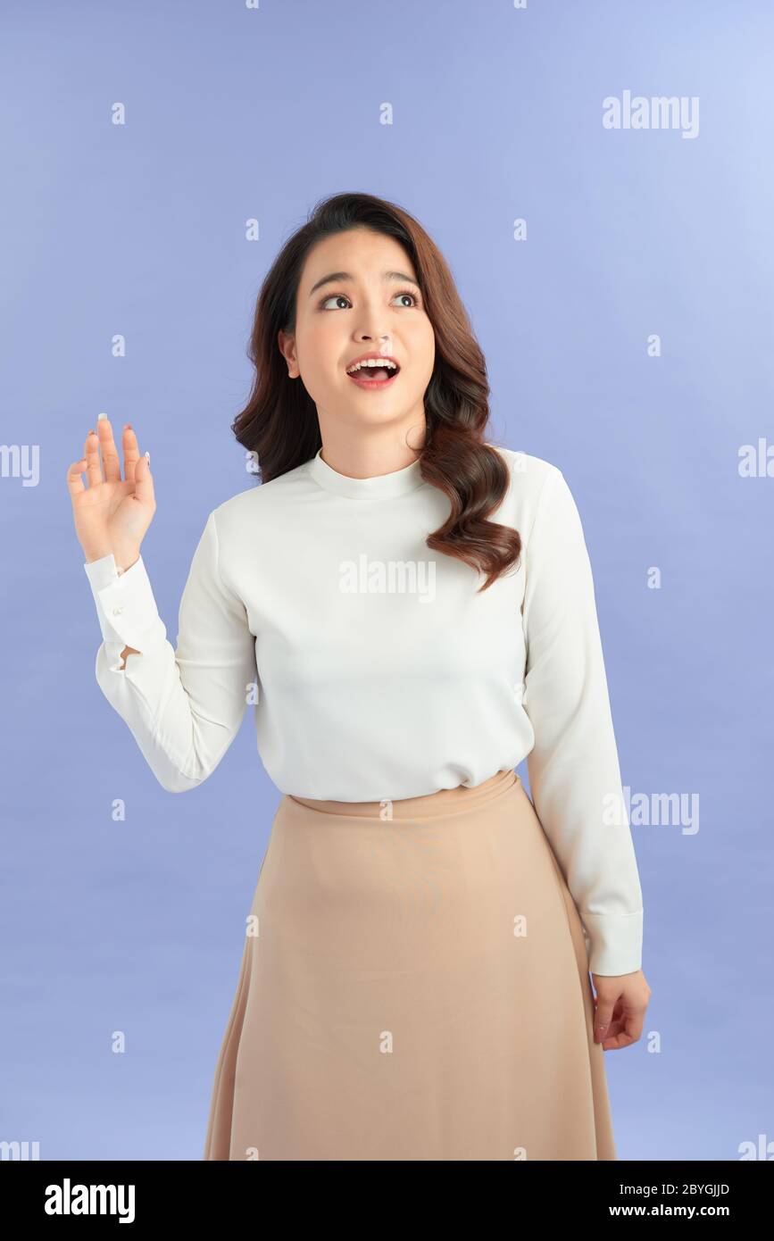 Attractive young woman saying hello hi-res stock photography and images ...