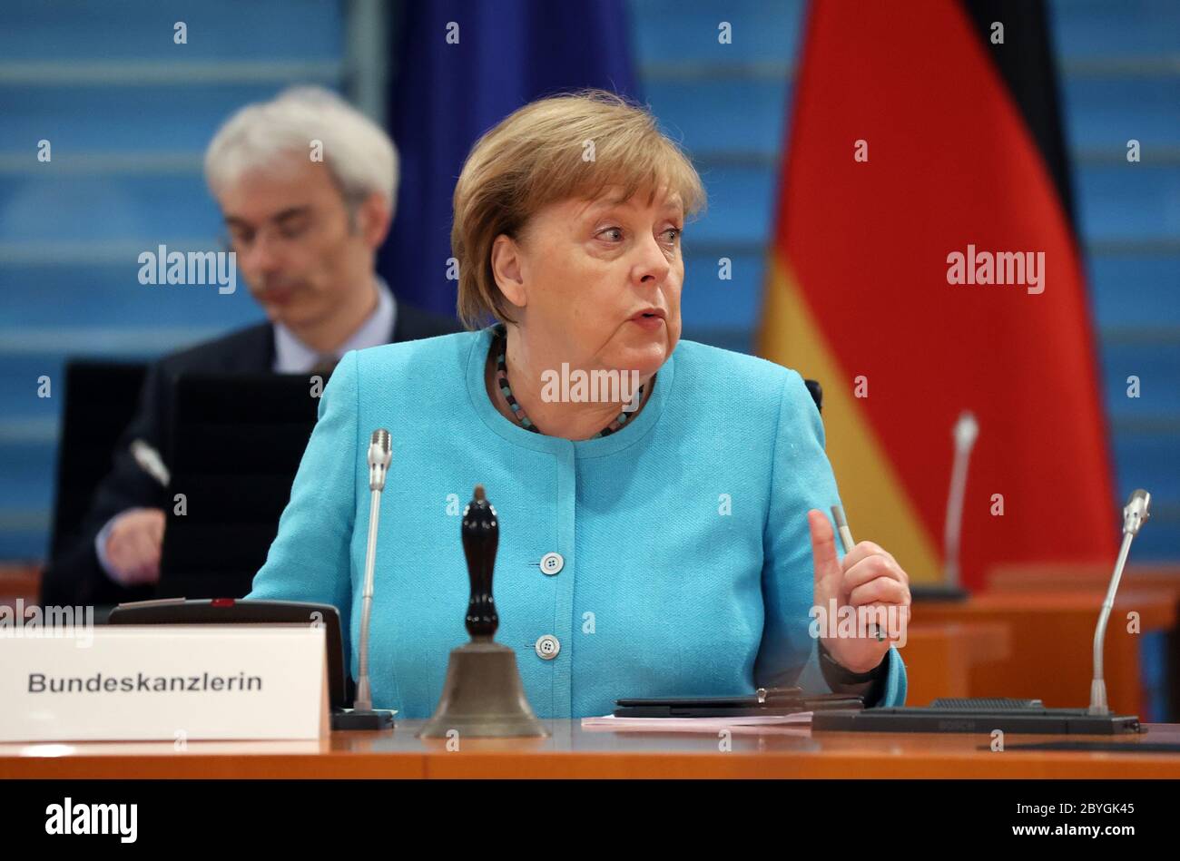 Berlin, Germany. 10th June, 2020. Chancellor Angela Merkel (CDU) is ...