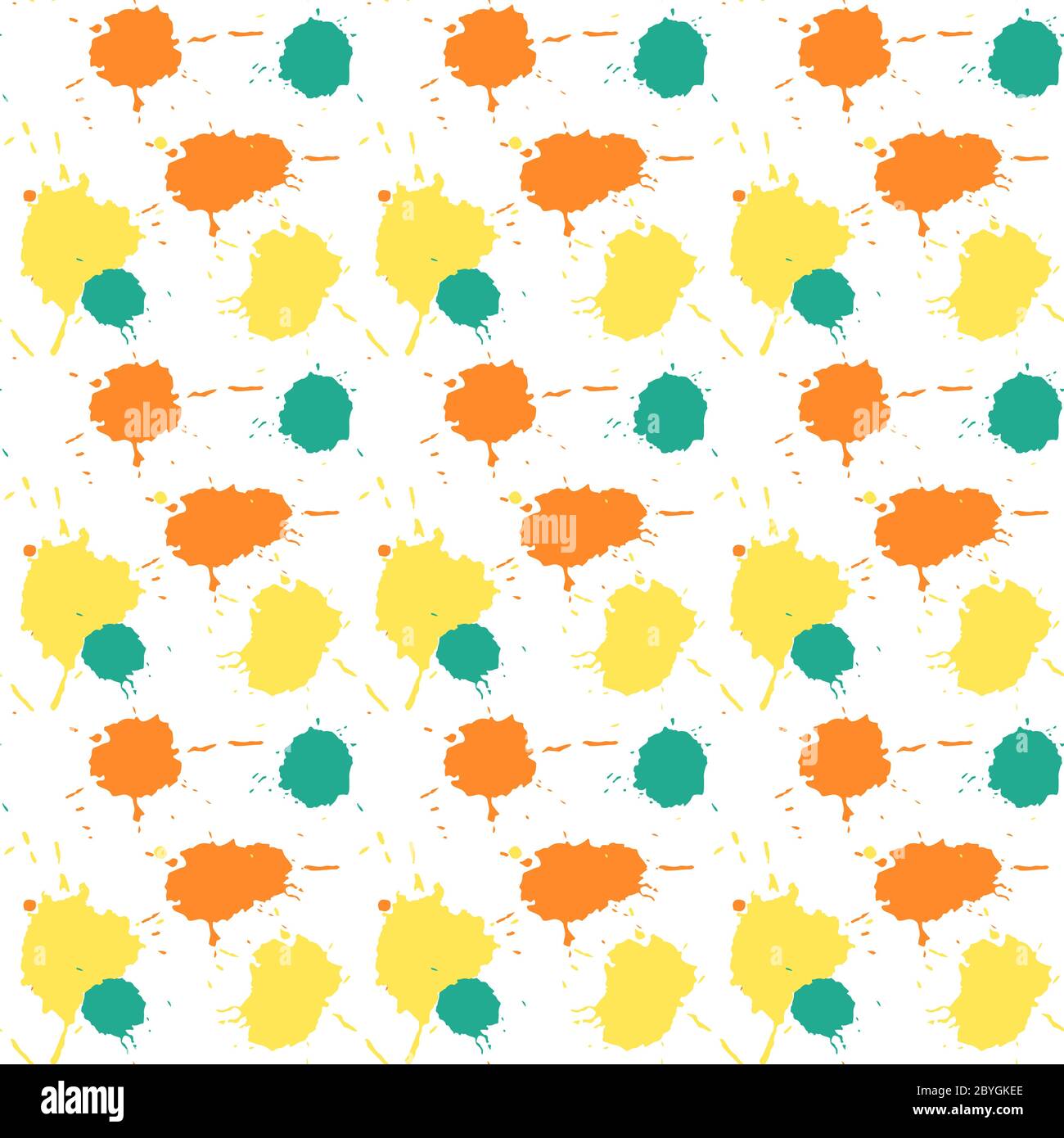 Seamless watercolor splashes pattern. Hand drawn abstract backgr Stock ...