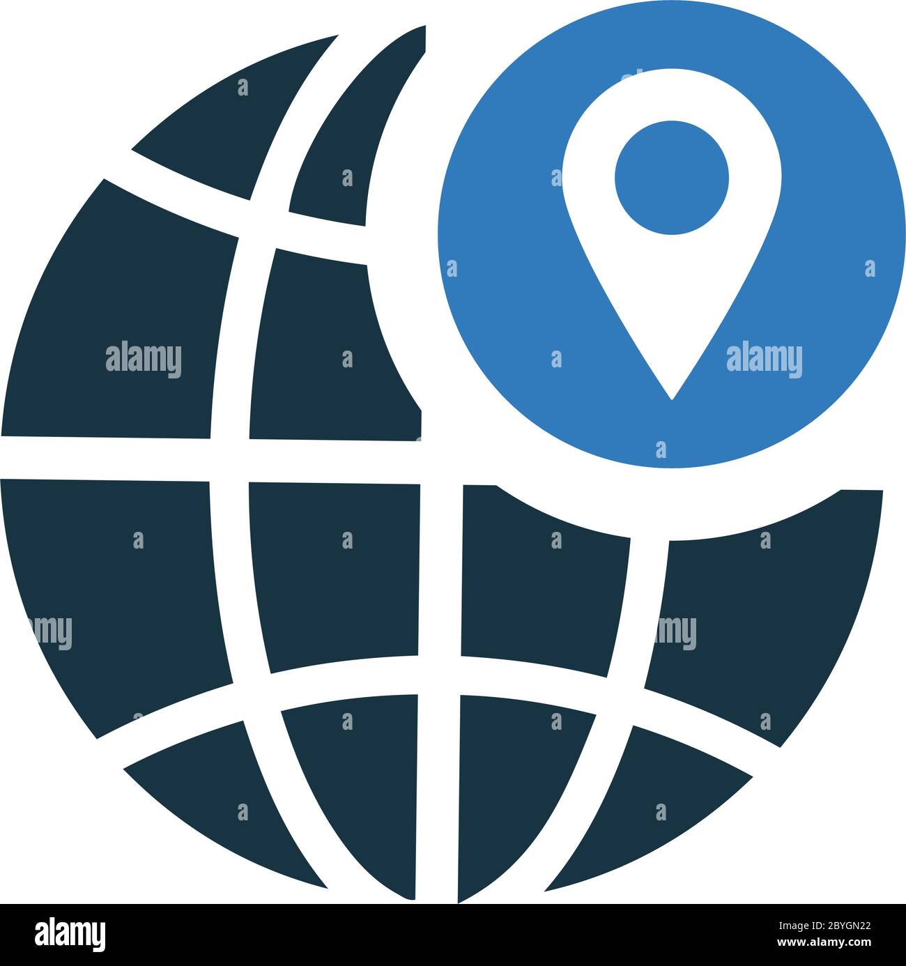 Global location or navigation icon, vector graphics Stock Vector Image ...