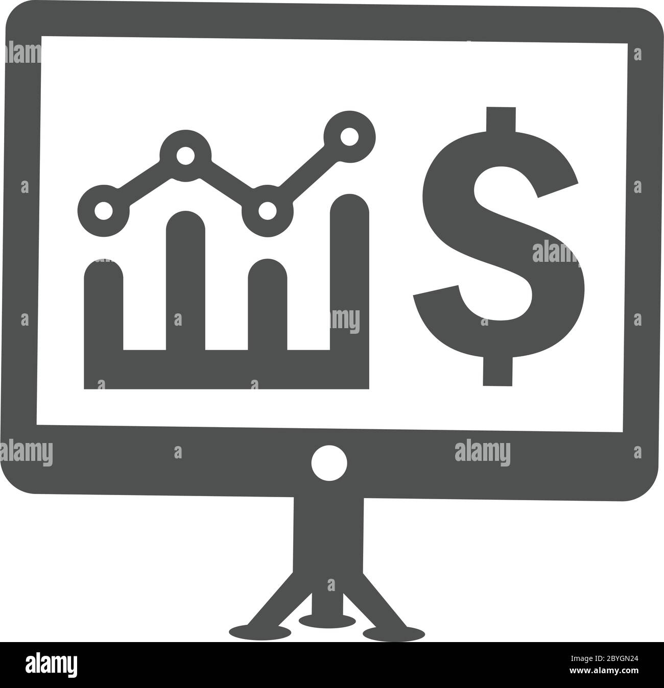 Beautiful design of the Business analytics, earning growth icon for ...