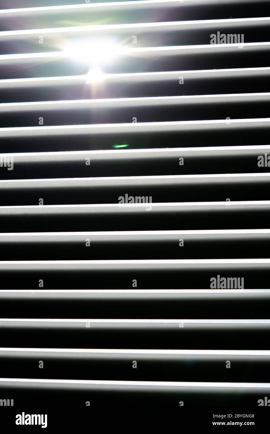 Industrial design window sunlight parallel lines shadows. Light and ...