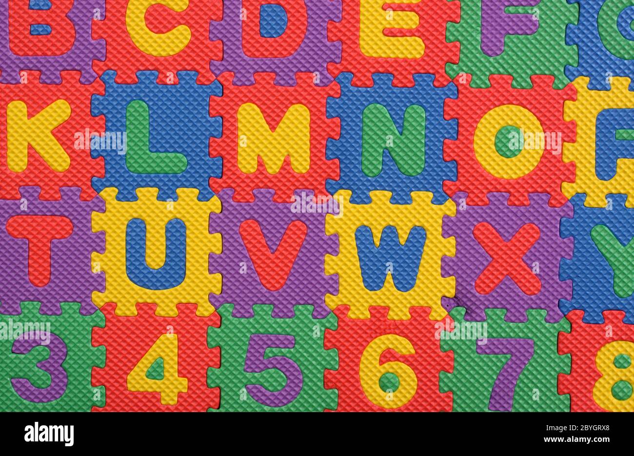 Alphabet and numbers Stock Photo - Alamy