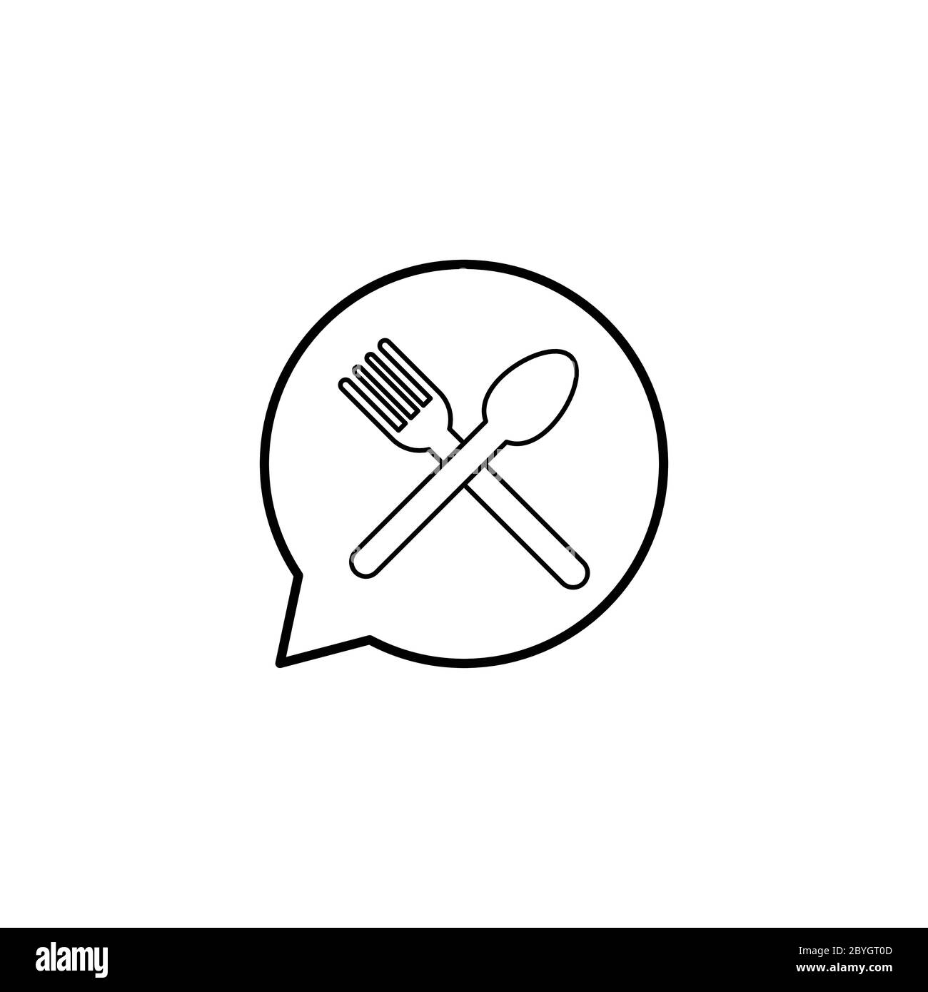 Chat eat line icon. Signs and symbols collection icon for websites web ...