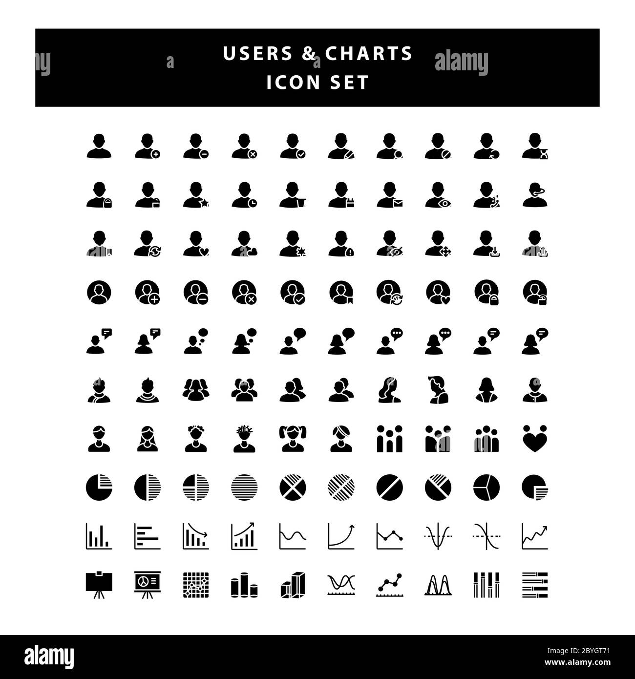 Set pie charts bar Cut Out Stock Images & Pictures - Alamy