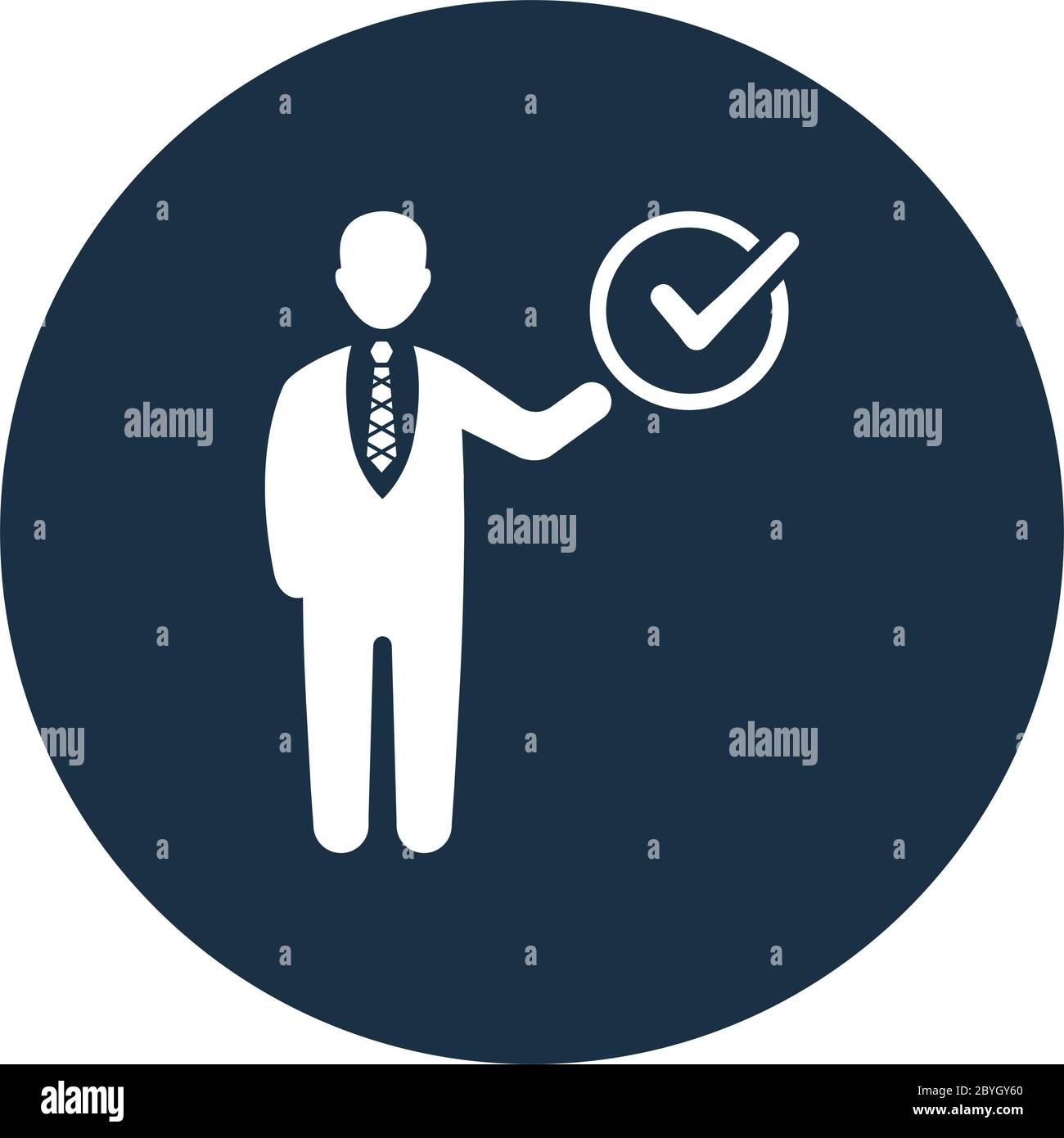 Job done icon, work completed, approved, vector graphics Stock Vector ...