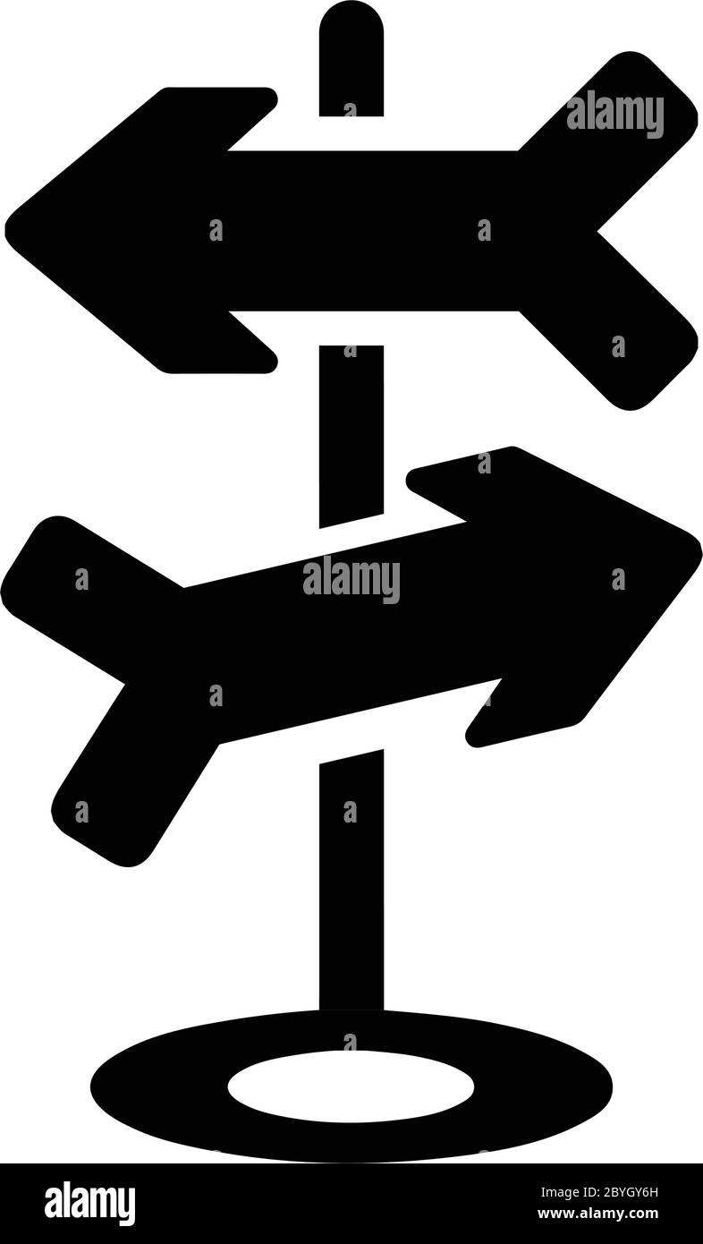 Direction sign or road sign icon, vector graphics Stock Vector Image ...