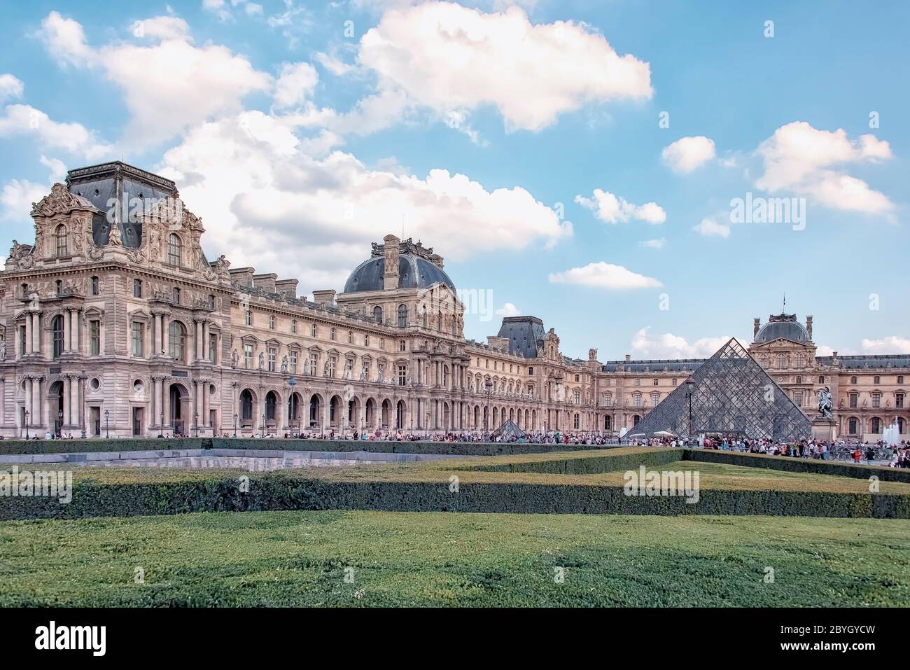Louvre museum aerial view hi-res stock photography and images - Alamy