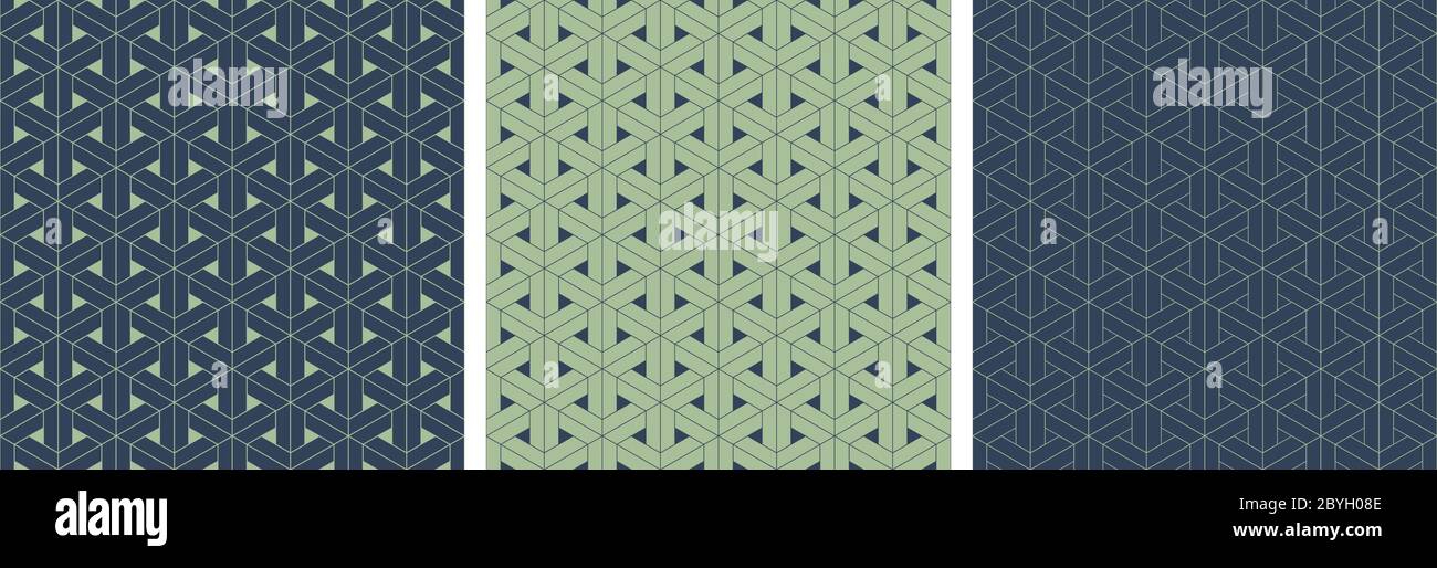 Geometric pattern with Japanese background vector in vintage style ...