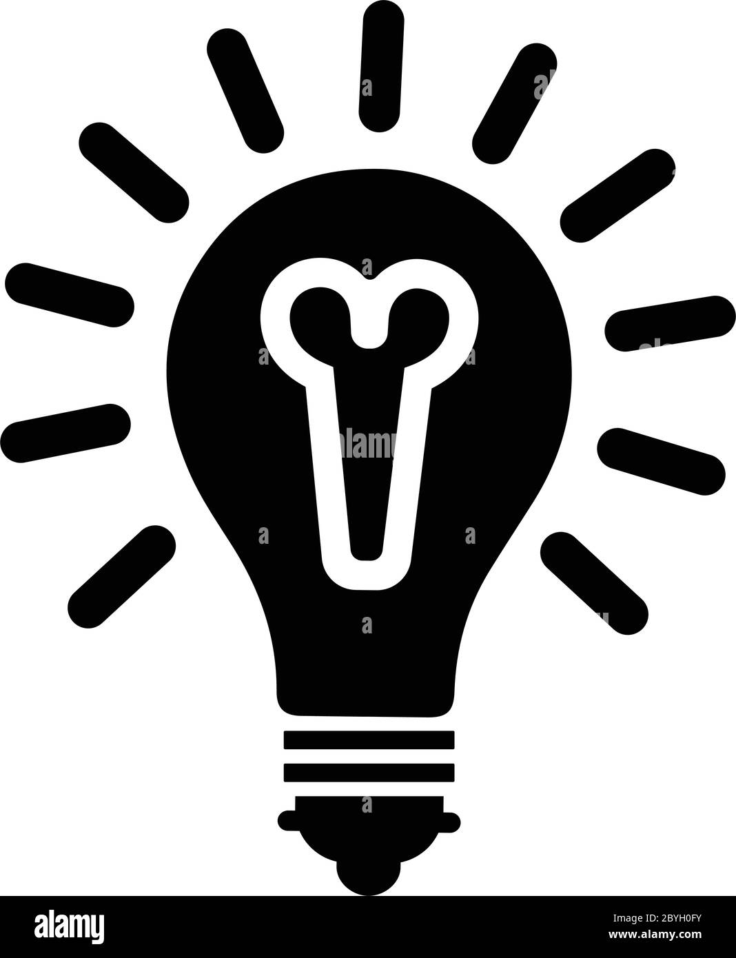 Well organized and fully editable Light bulb Icon, brainstorming ...