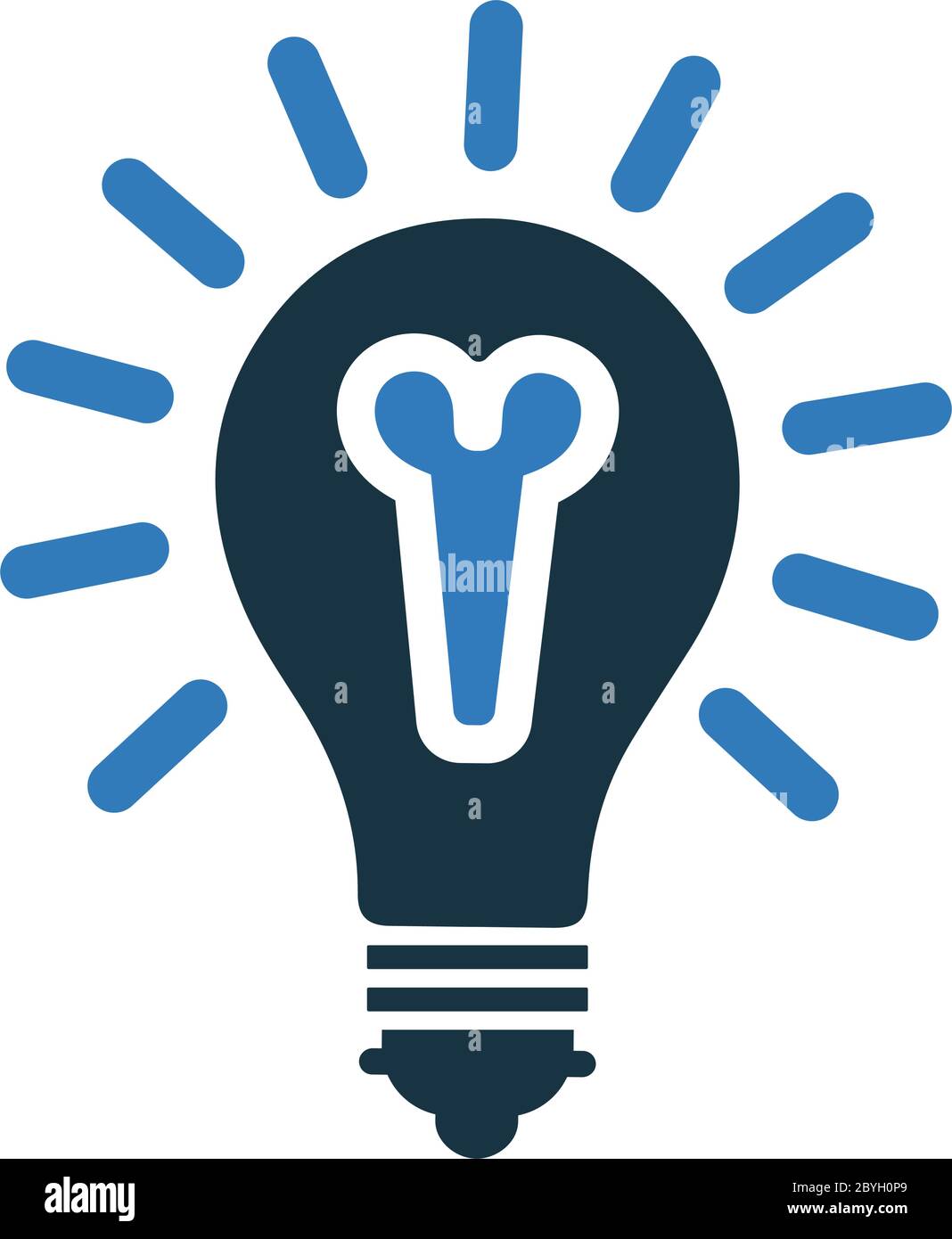 Well organized and fully editable Light bulb Icon, brainstorming ...