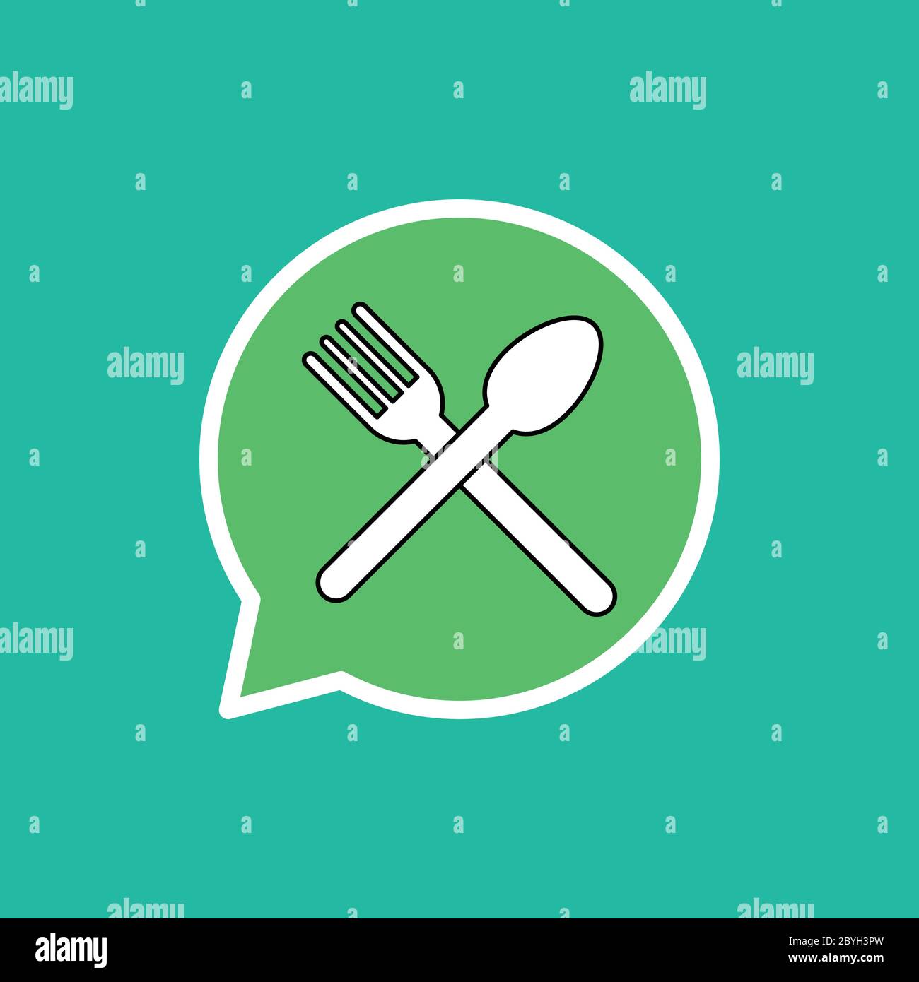 Plate fork and knife flat icon.Signs and symbols collection icon for ...