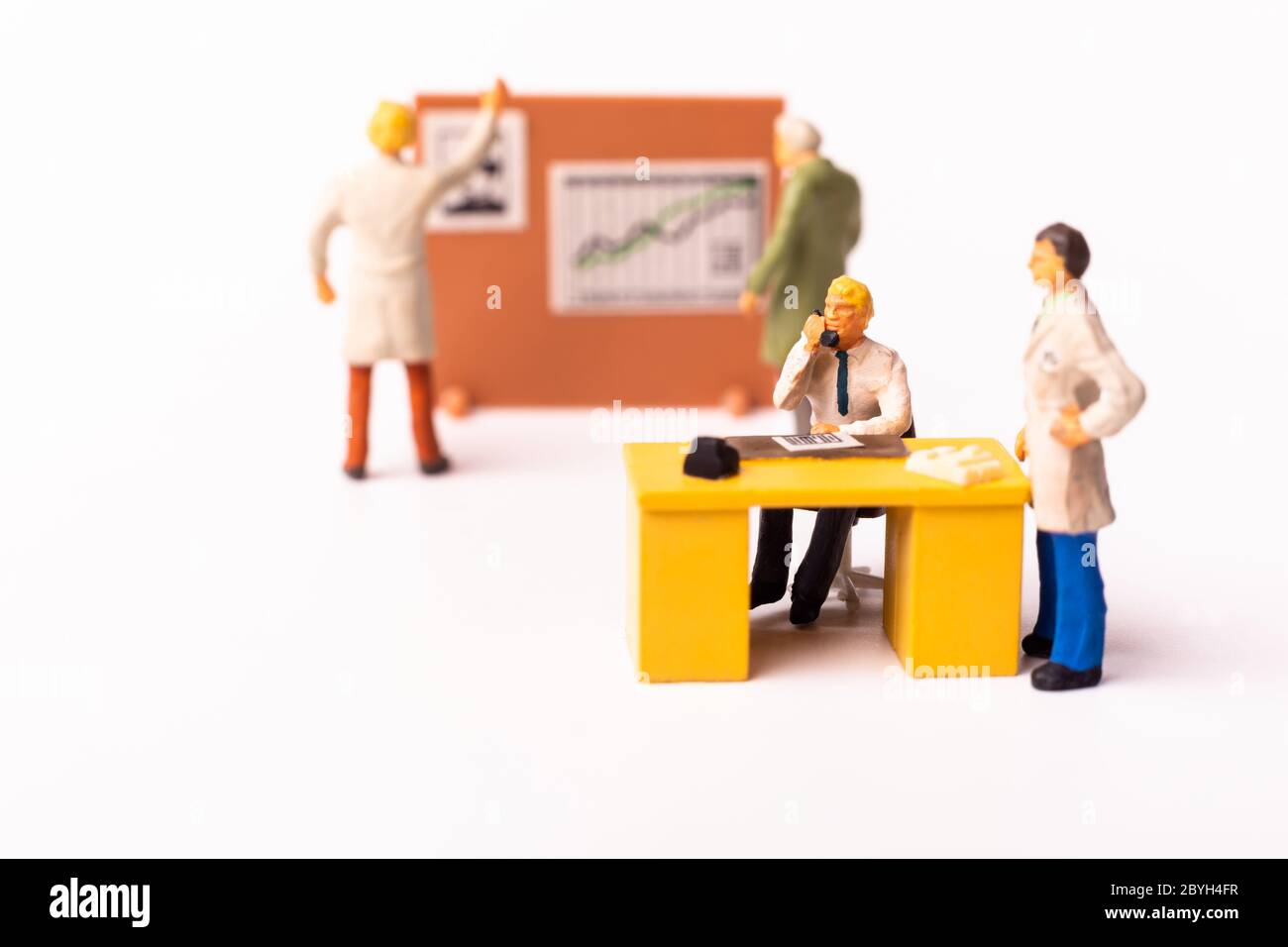 Miniature businesspeople team office Cut Out Stock Images & Pictures ...