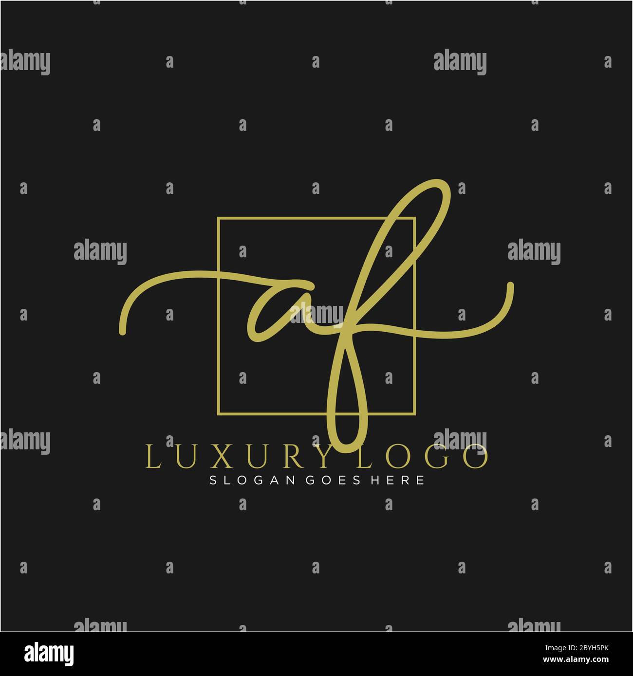 Af initials logo hi-res stock photography and images - Alamy