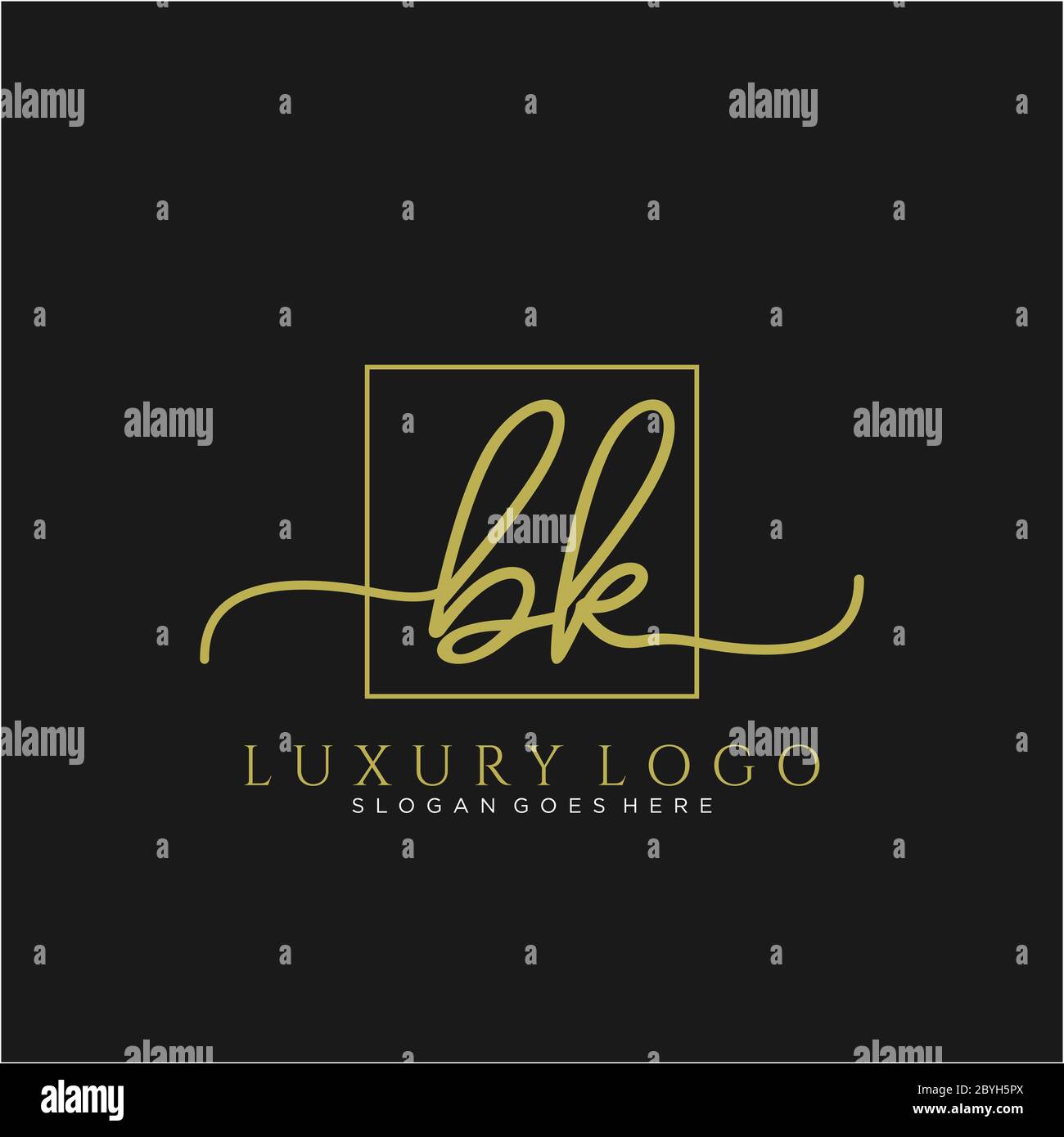 Bk initials logo Stock Vector Images - Alamy