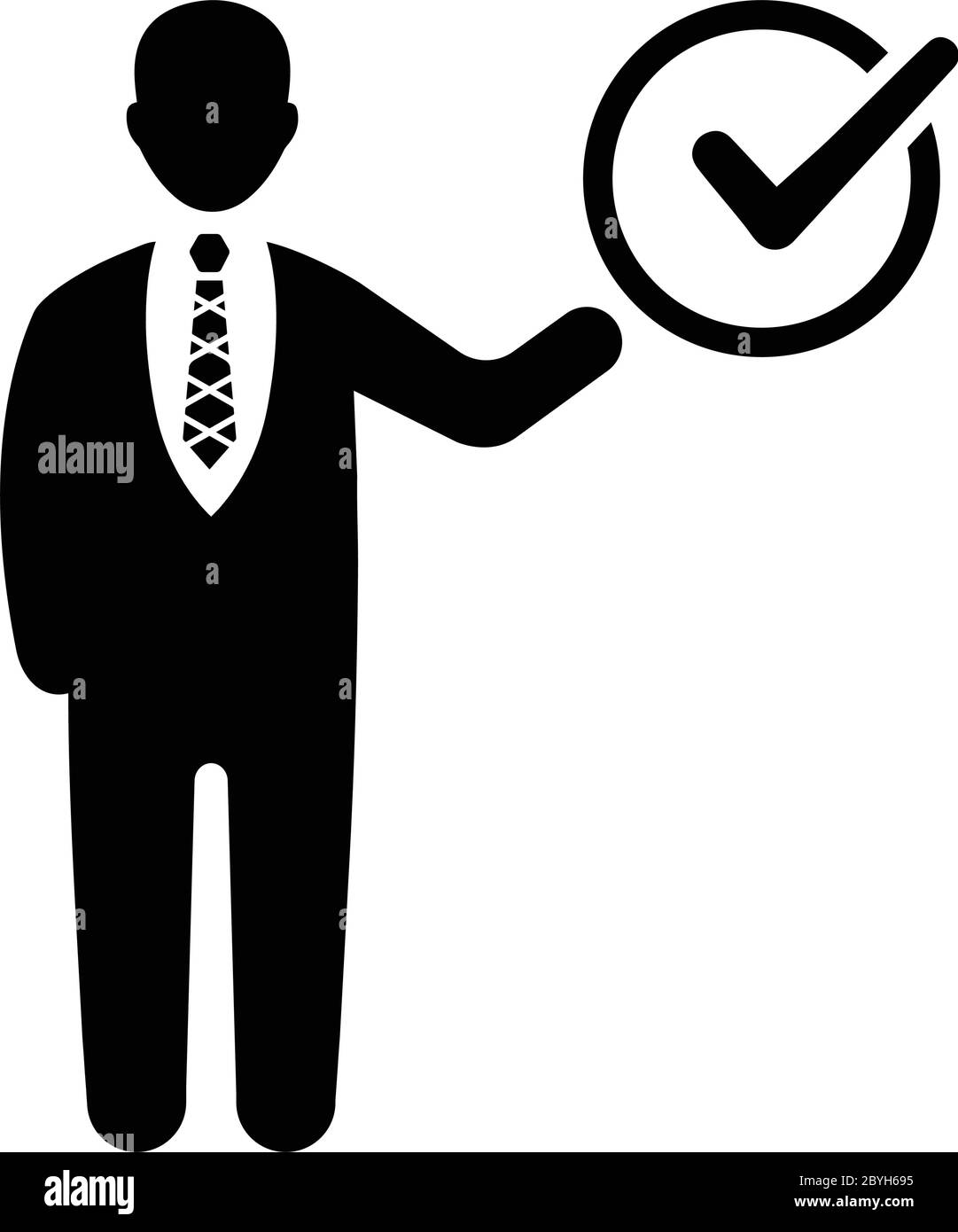 Job done icon, work completed, approved, vector graphics Stock Vector ...