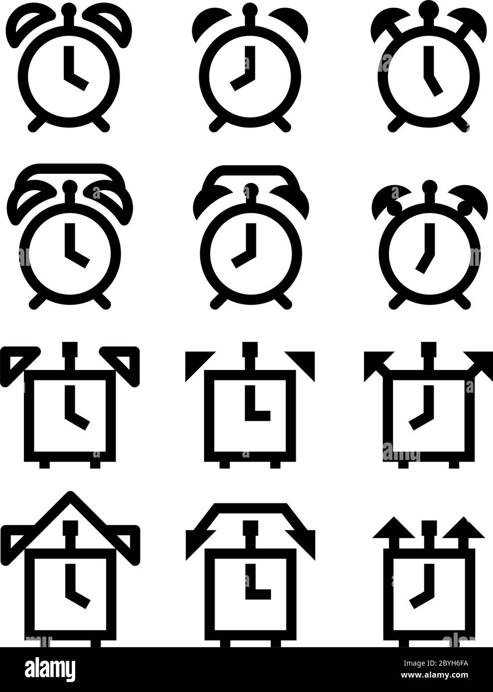 Alarm Clock Icon Vector Illustration Stock Vector Image & Art - Alamy