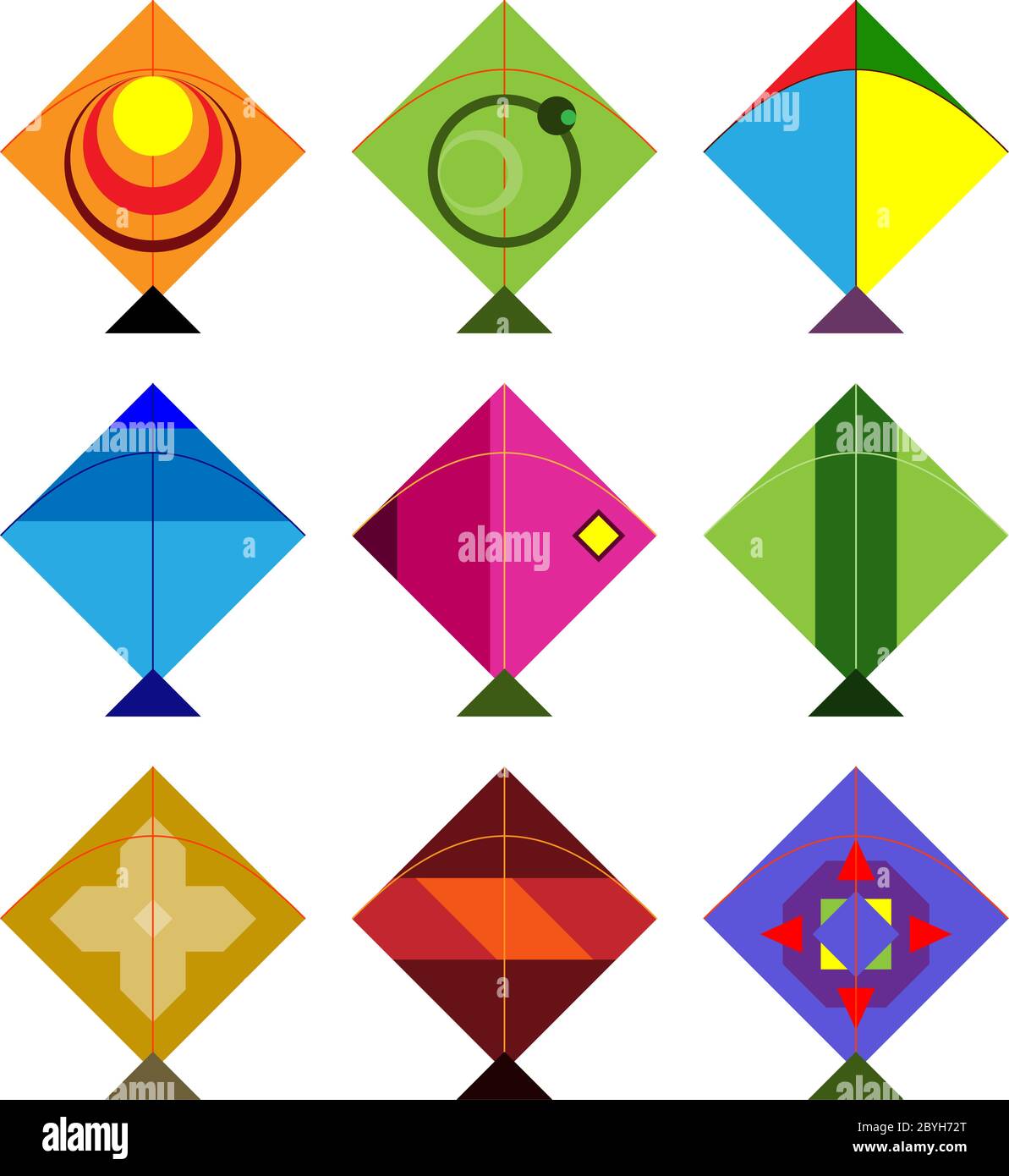 Kite Design Collection Vector Illustration Stock Vector Image & Art - Alamy