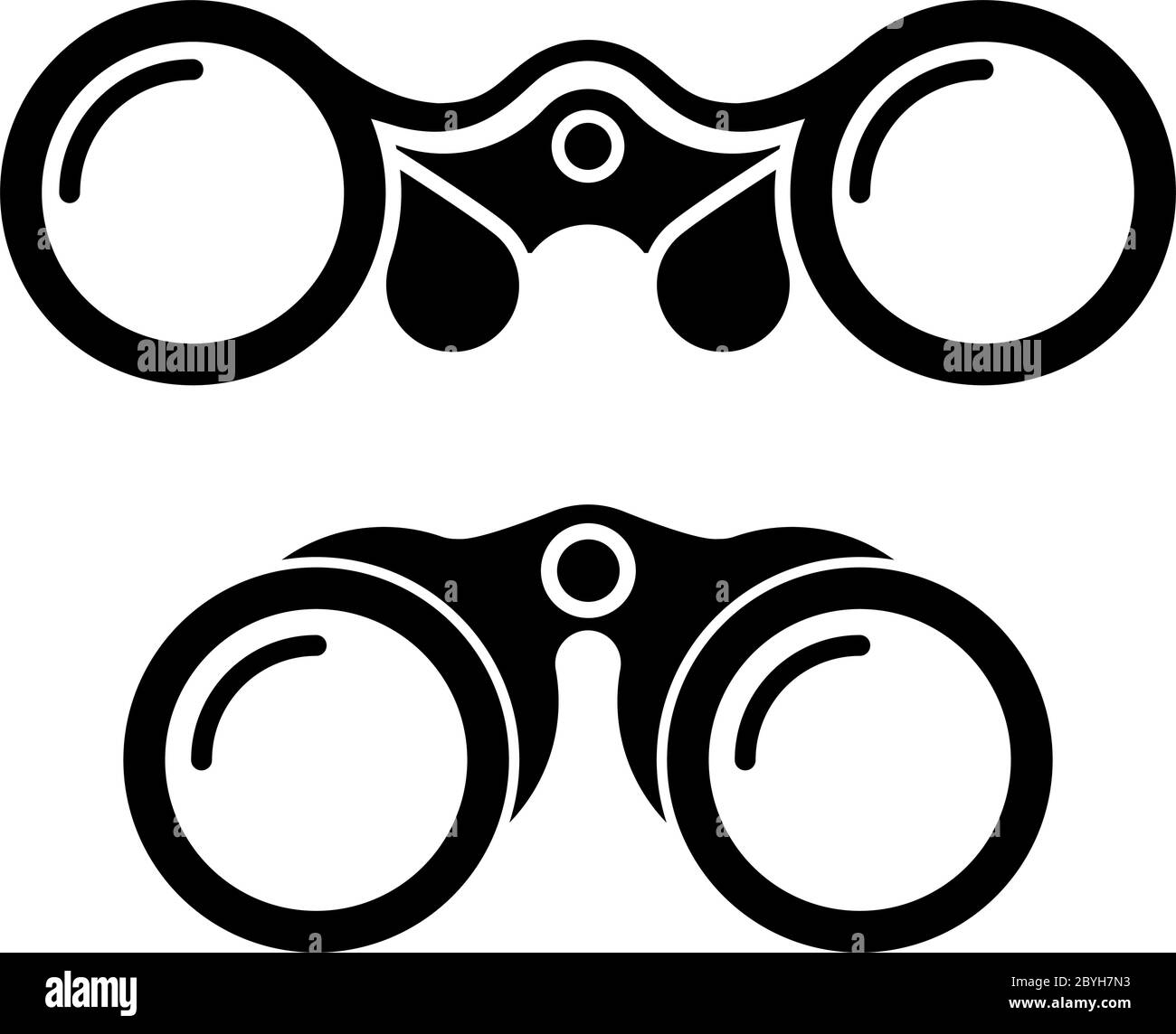 Flat web icon binocular Stock Vector Images - Alamy