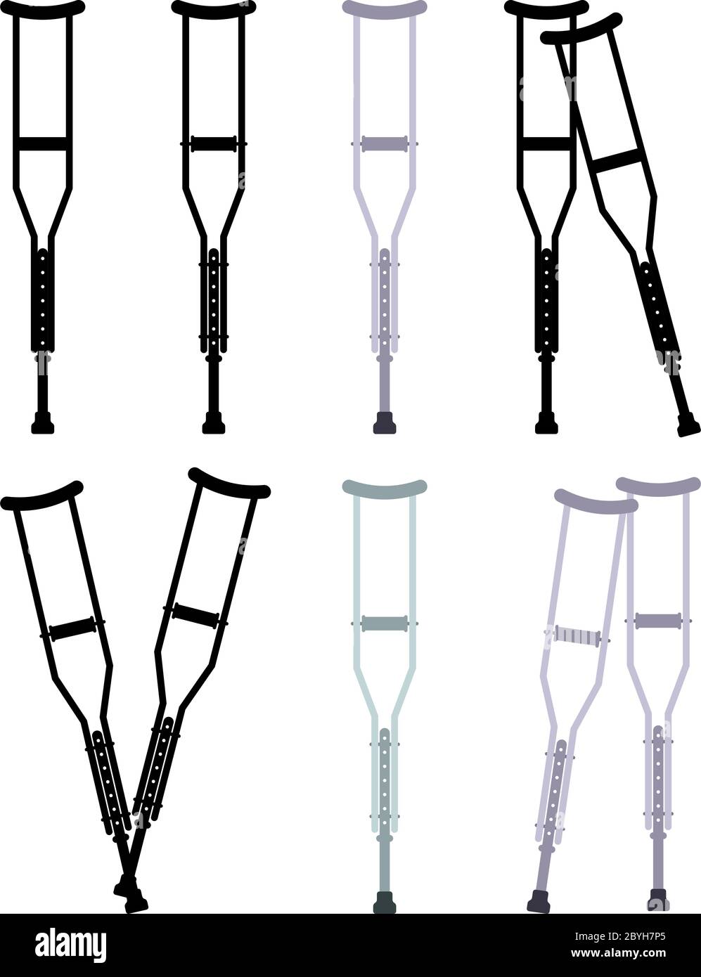 Crutches Icon Vector Illustration Stock Vector Image & Art - Alamy