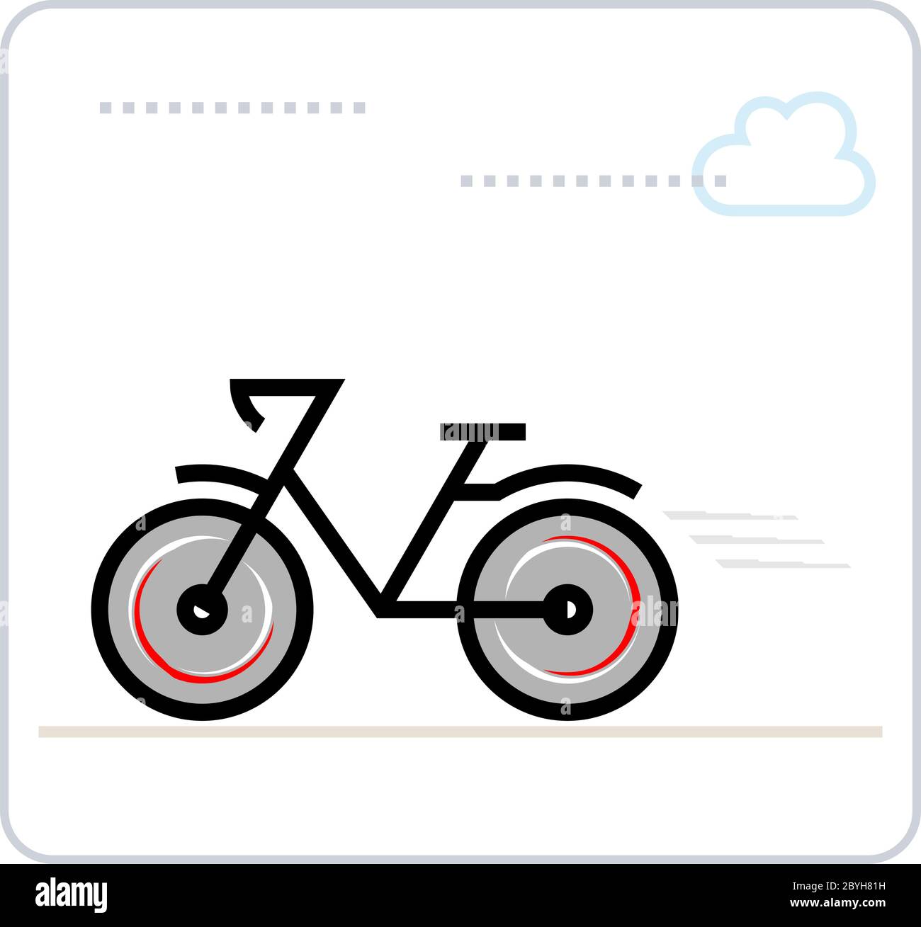 Bicycle Creative Concept Art Vector Illustration Stock Vector Image ...