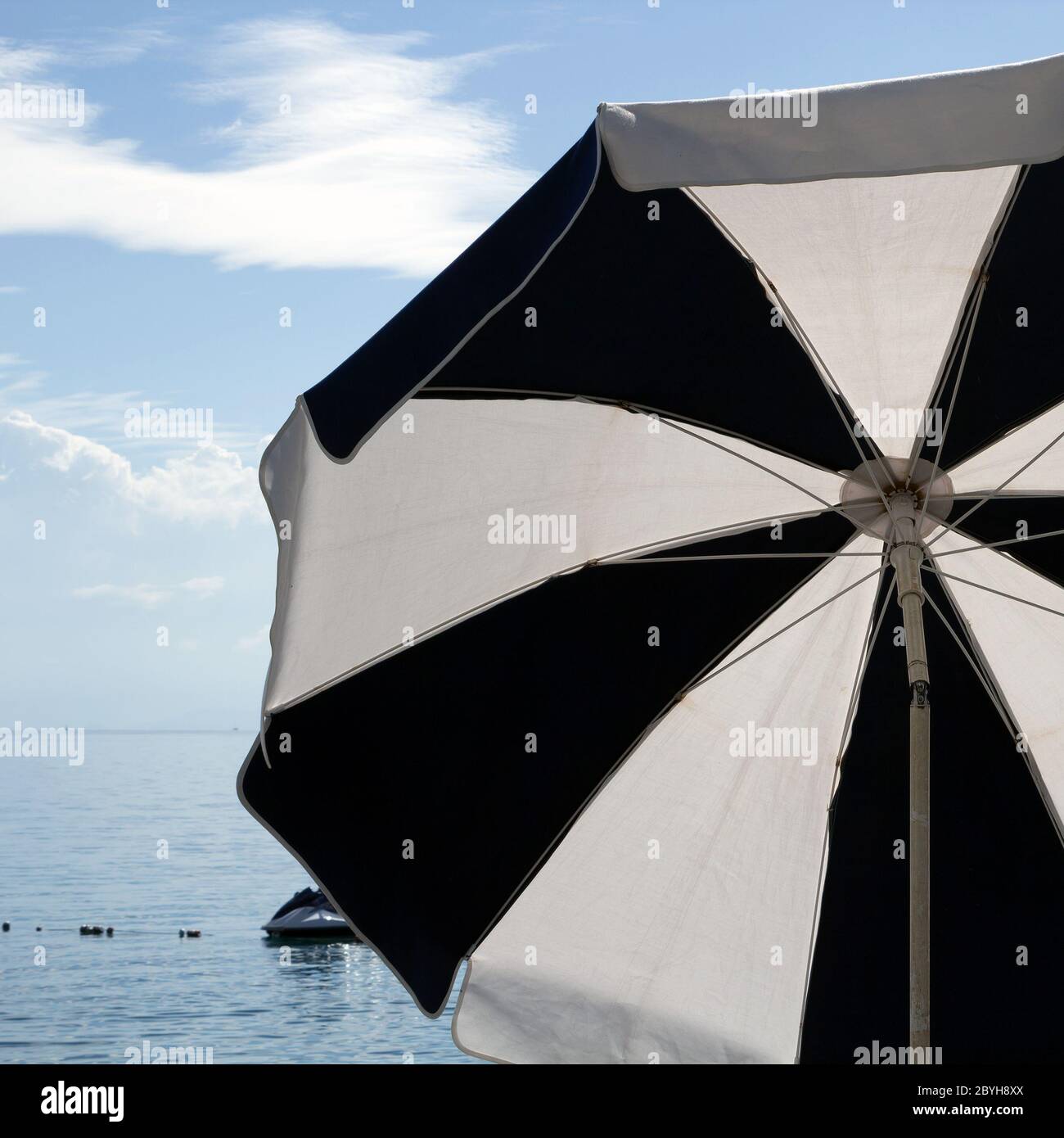 Parasol on the Mediterranean Sea Stock Photo - Alamy