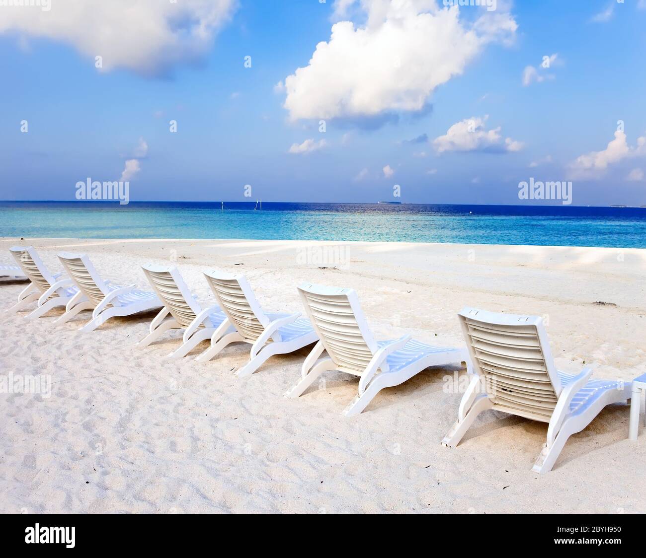 beach chair on the seashore Stock Photo - Alamy