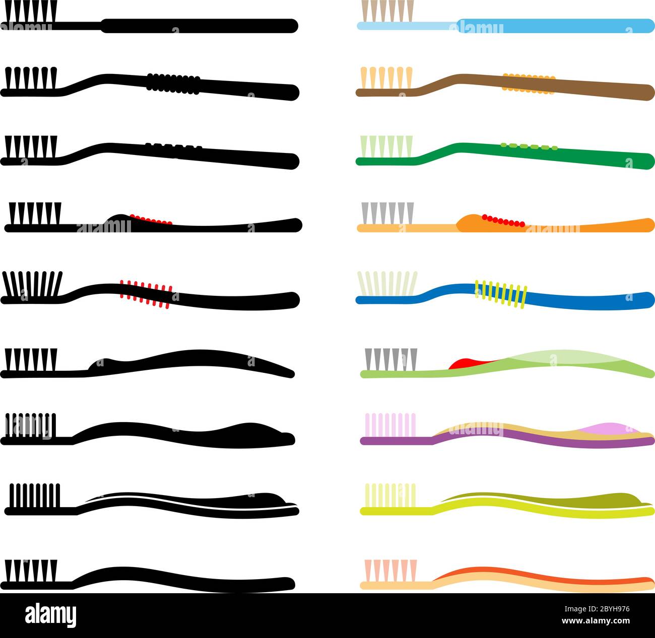 Toothbrush Icon Vector Illustration Stock Vector Image & Art - Alamy