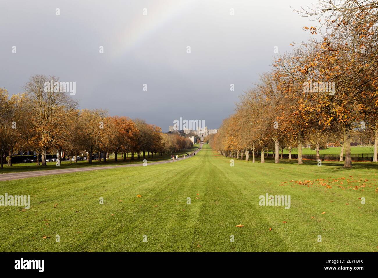Rainbow over windsor castle Stock Photo - Alamy