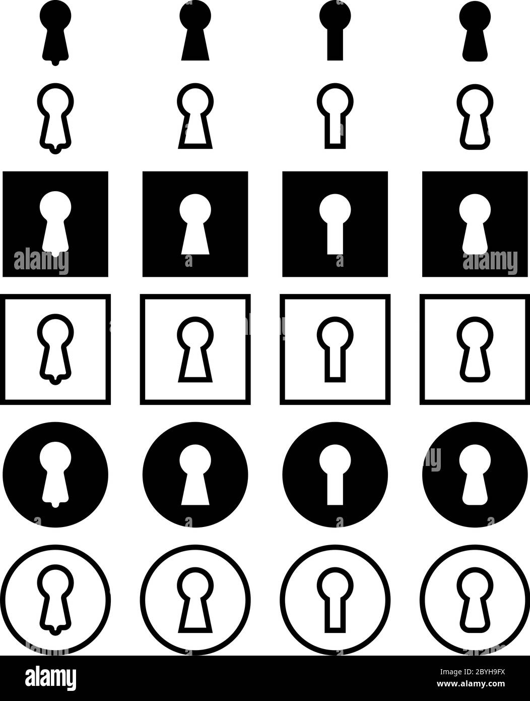 Keyhole Icon Vector Illustration Stock Vector Image & Art - Alamy