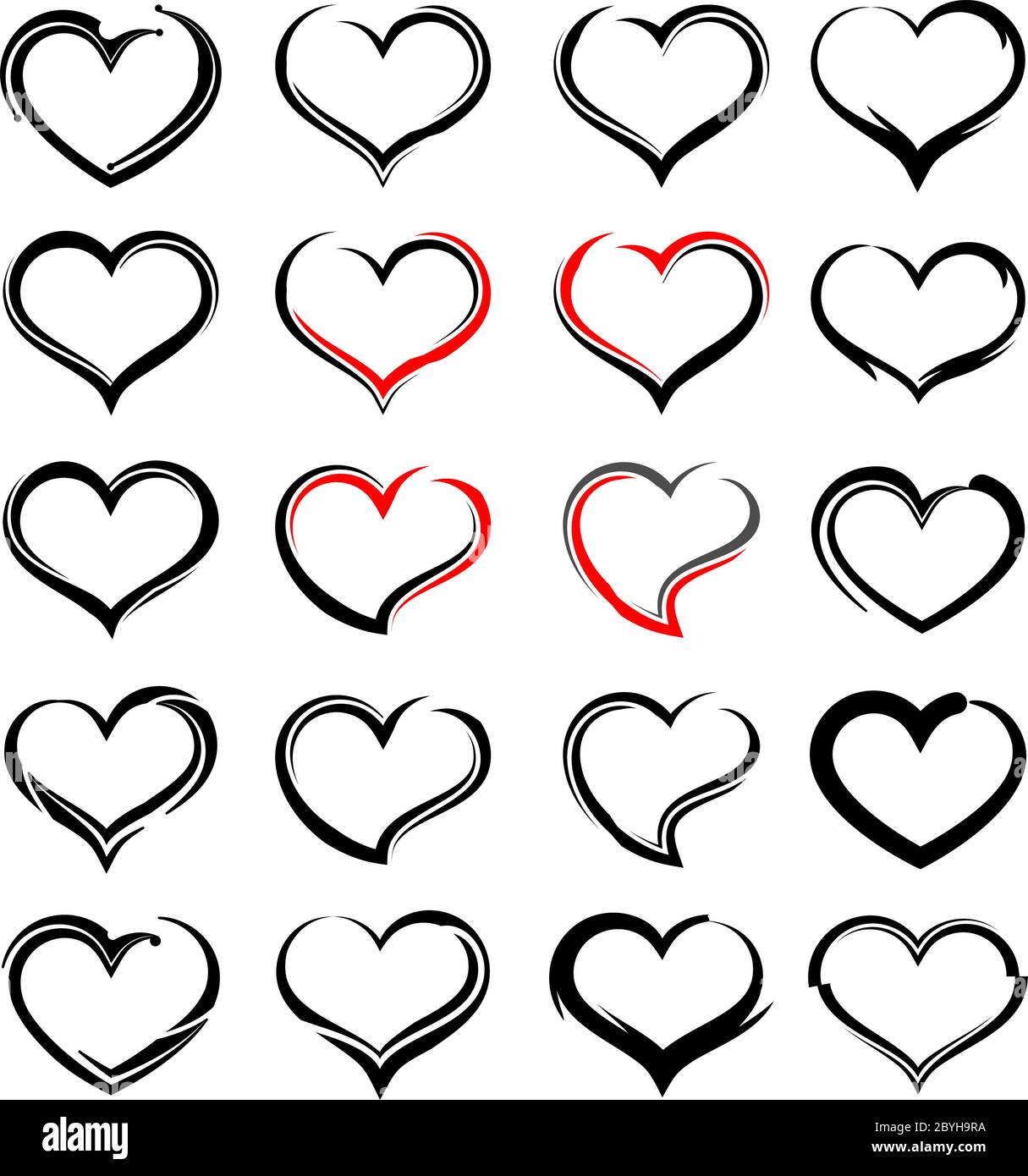 Heart Icon Sketch Style Vector Illustration Stock Vector Image & Art ...