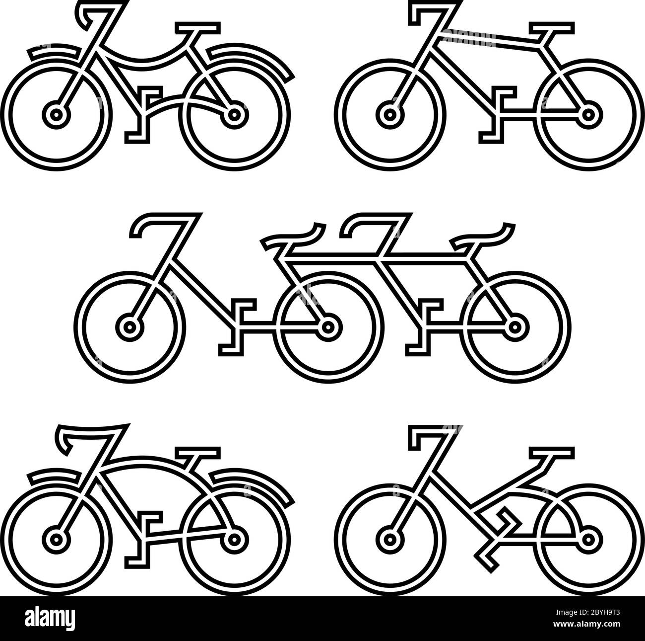 Modern bicycle vector vectors hi-res stock photography and images - Alamy