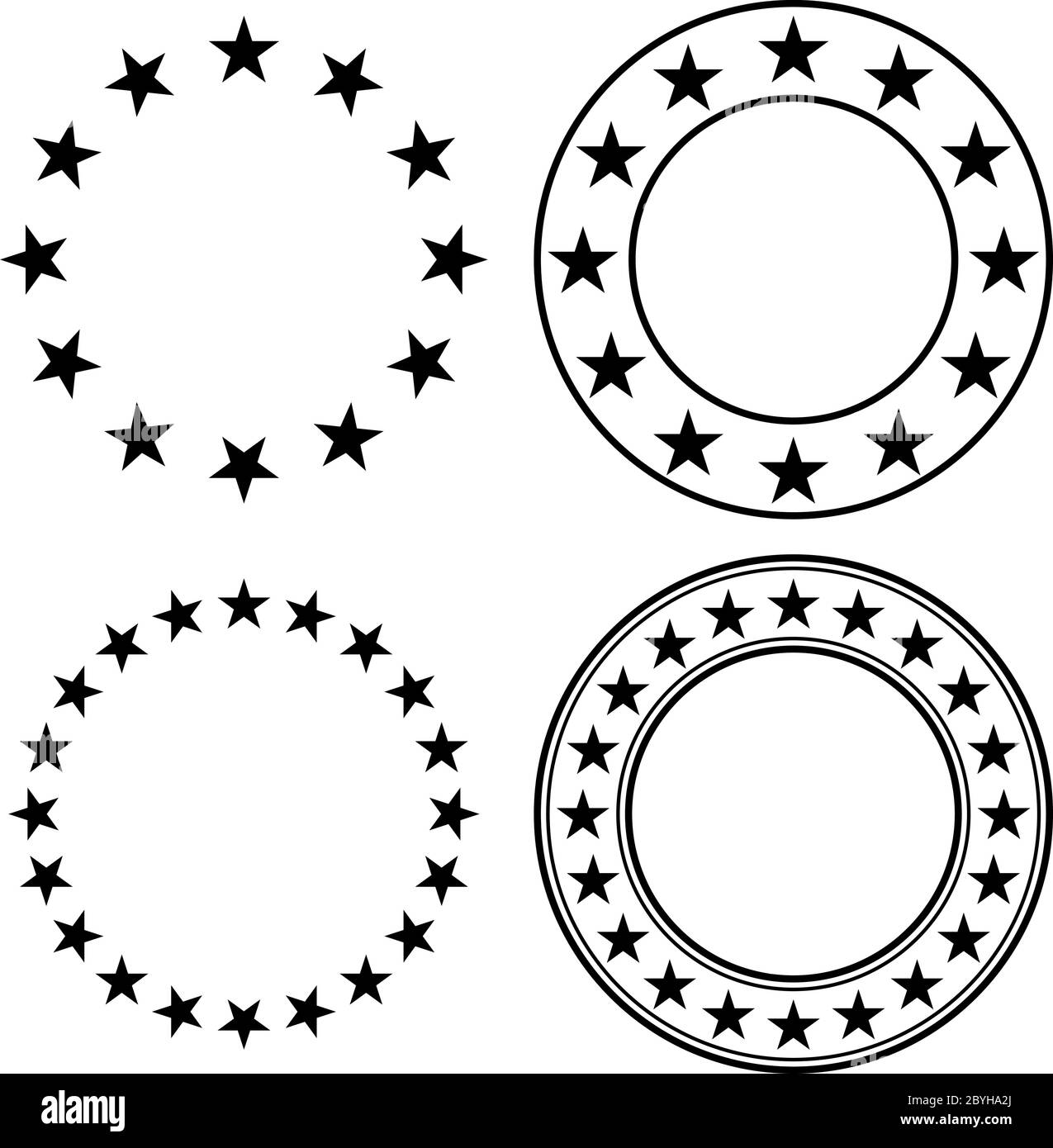 Stars In Circle Vector Illustration Stock Vector Image & Art - Alamy