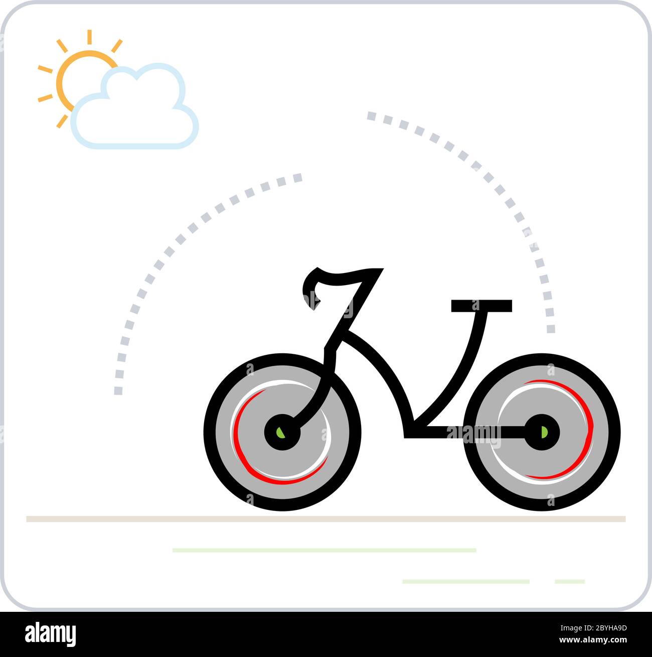 Bicycle Creative Concept Art Vector Illustration Stock Vector Image ...