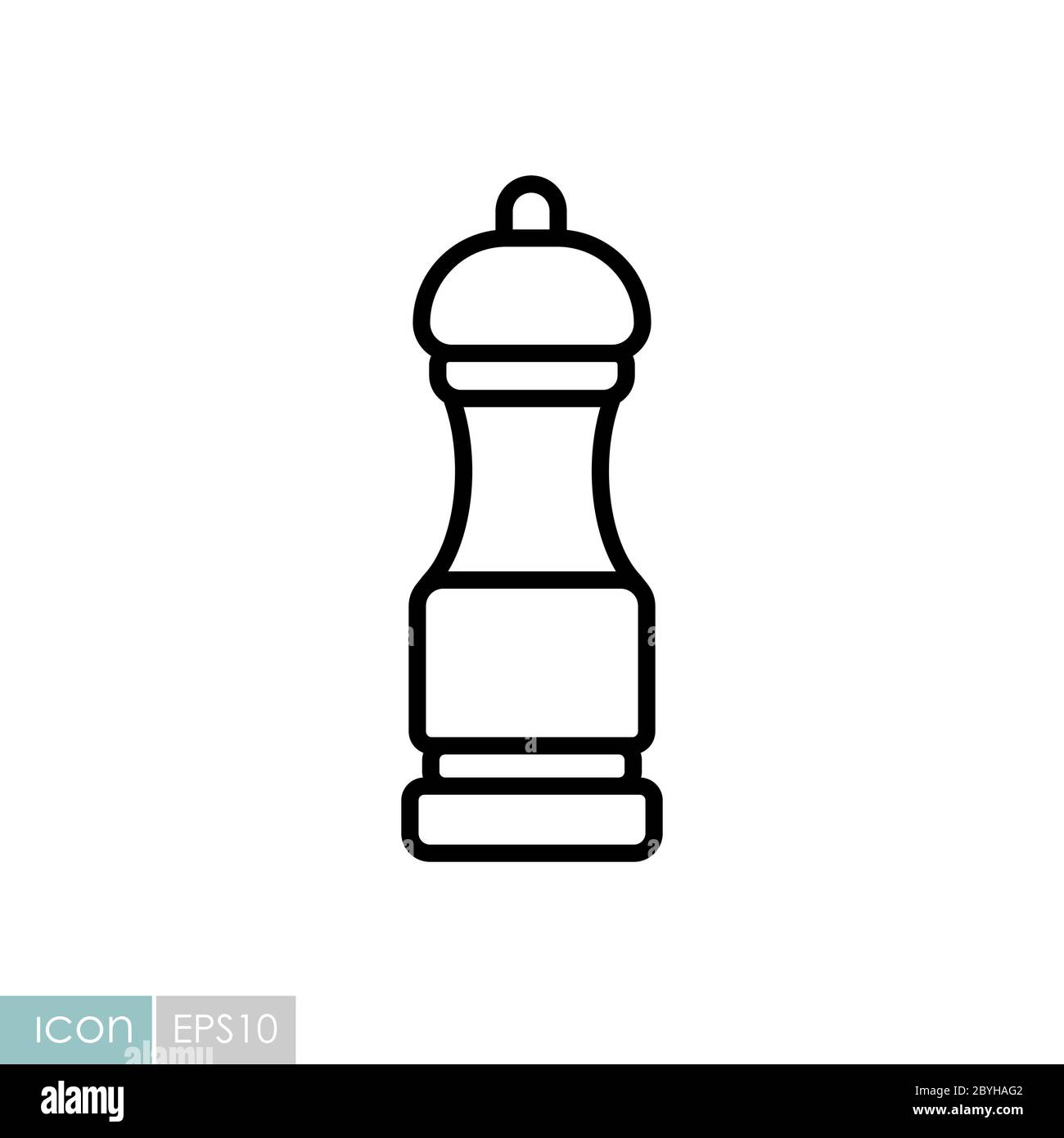 Pepper mill spice grinder vector icon. Kitchen appliance. Graph symbol ...