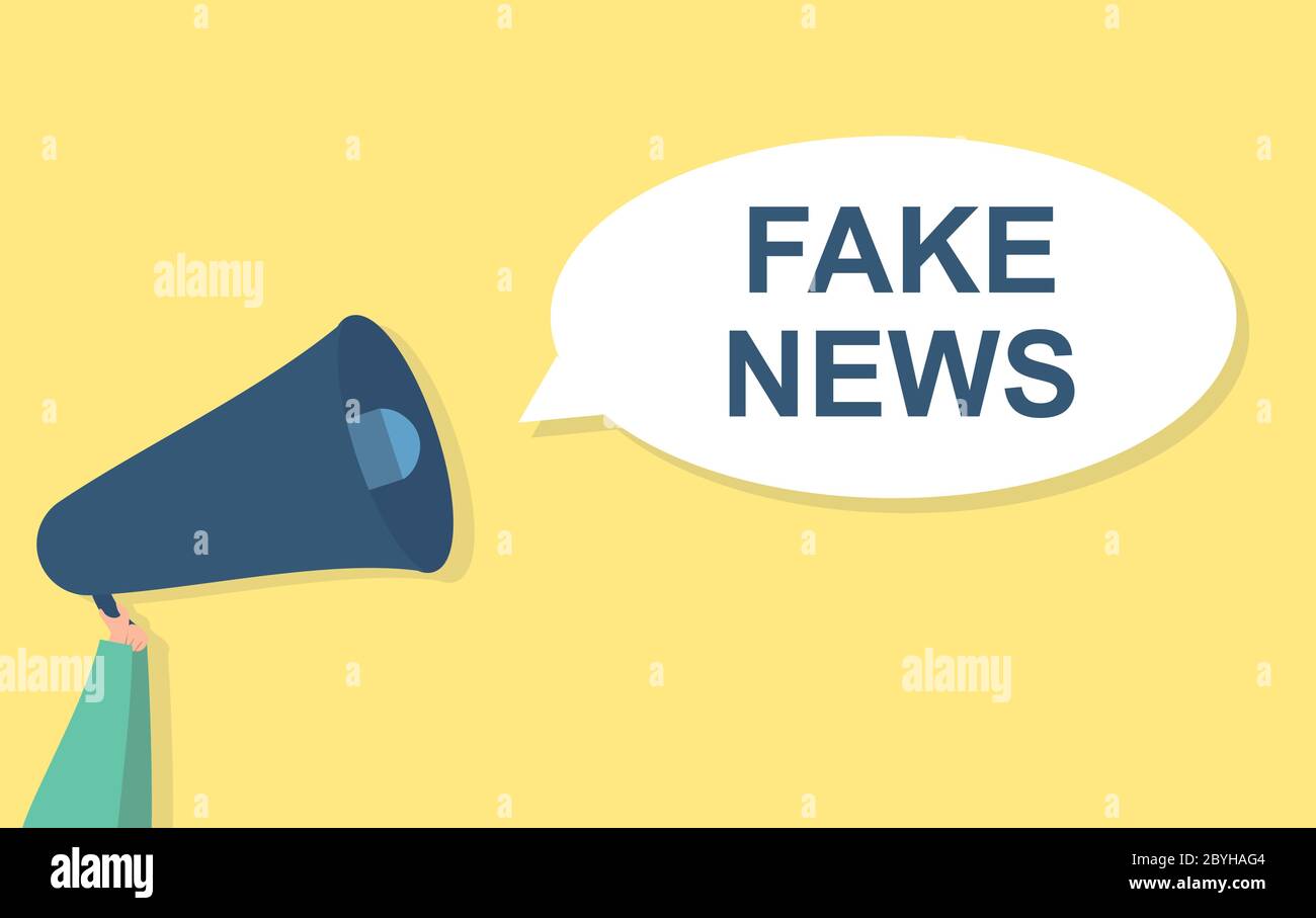 Fake news cartoon message Stock Vector Images - Alamy