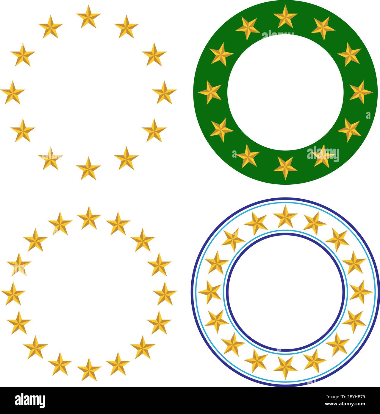 Gold stars in circle hi-res stock photography and images - Alamy