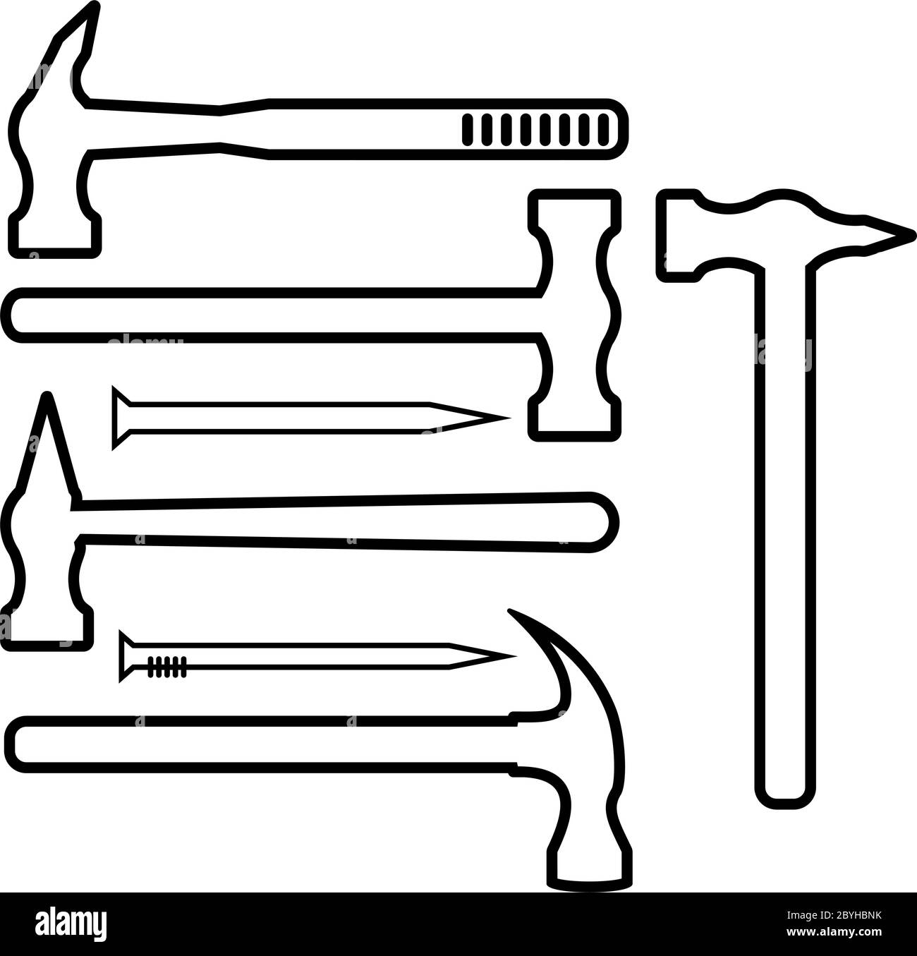 Nail icon vector vectors hi-res stock photography and images - Alamy