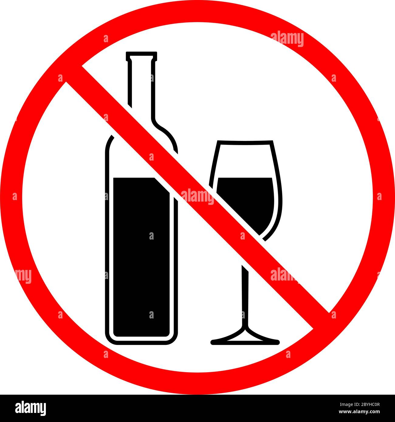 No Alcohol Sign Vector Illustration Stock Vector Image & Art - Alamy