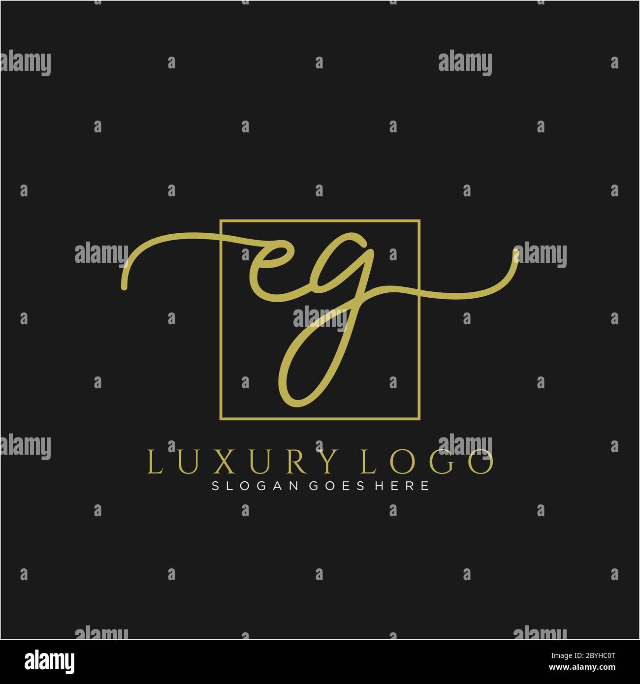 Eg initials logo hi-res stock photography and images - Alamy