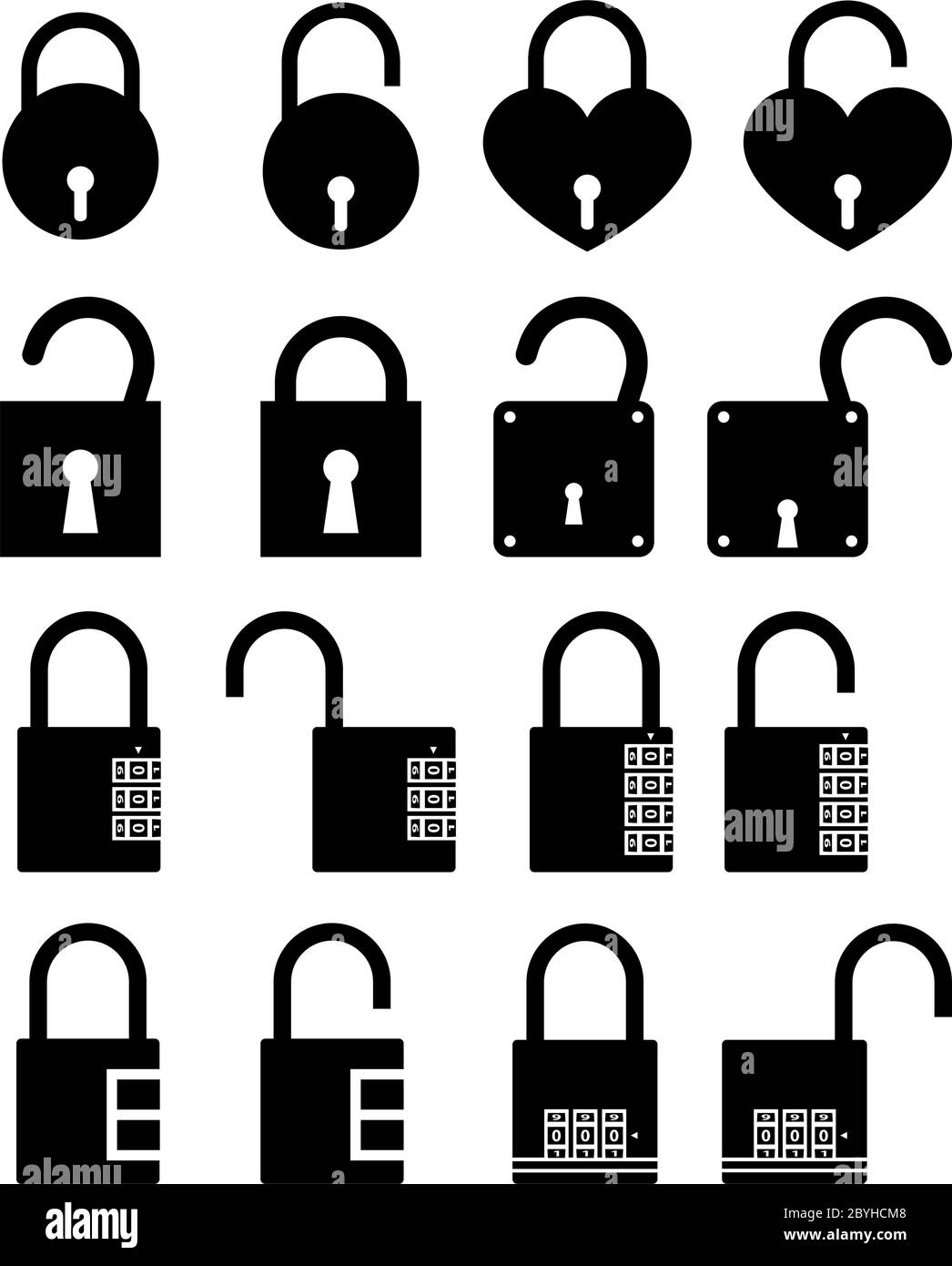 Lock Unlock Icon Vector Illustration Stock Vector Image & Art - Alamy