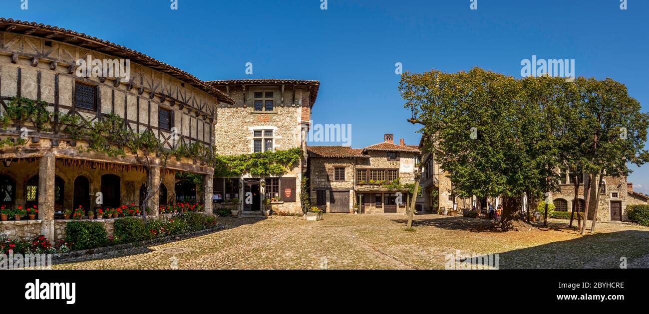Perouges and france and tree hi-res stock photography and images - Alamy
