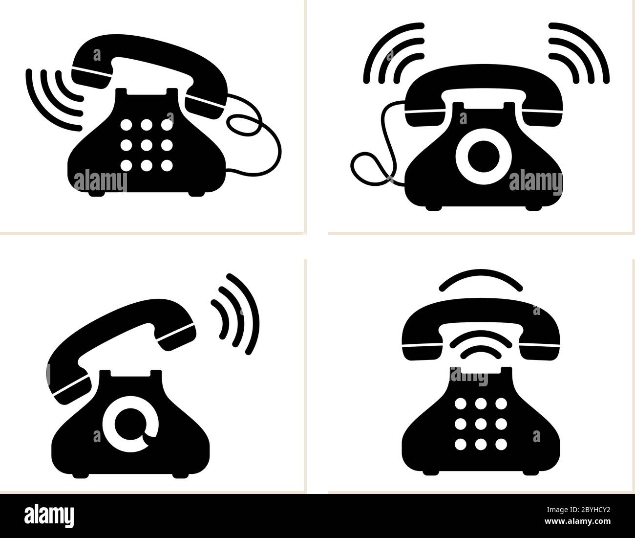 Telephone Icon Vector Illustration Stock Vector Image & Art - Alamy