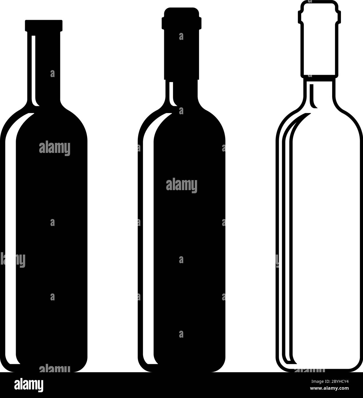 Wine Bottle Vector Illustration Stock Vector Image & Art - Alamy