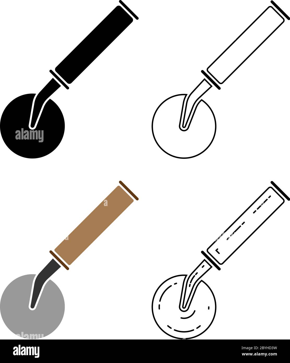 Pizza Slicer Tool Vector Illustration Stock Vector Image & Art - Alamy