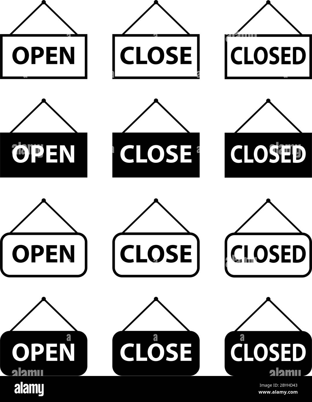 Open and Close Icon Vector Illustration Stock Vector Image & Art - Alamy